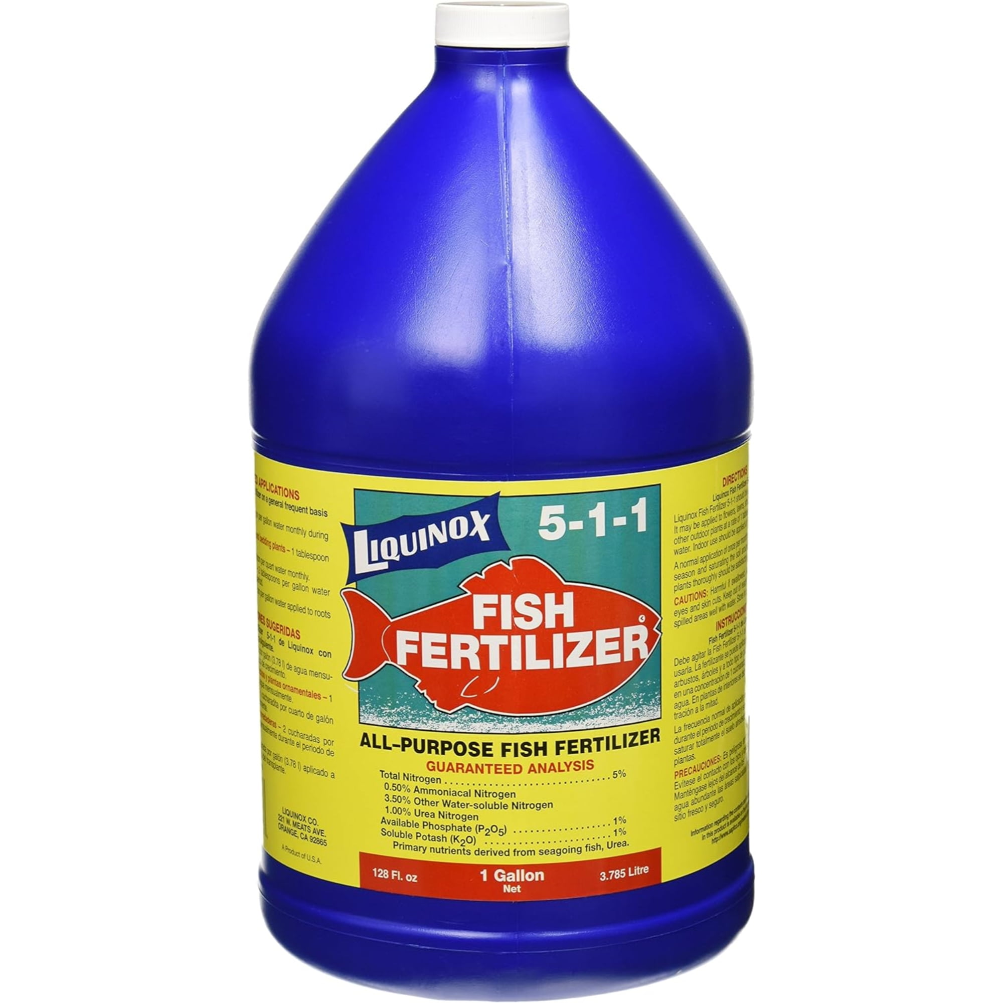 Liquinox Fish Fertilizer 5-1-1 All-Purpose Plant Food Concentrate, 1 ...