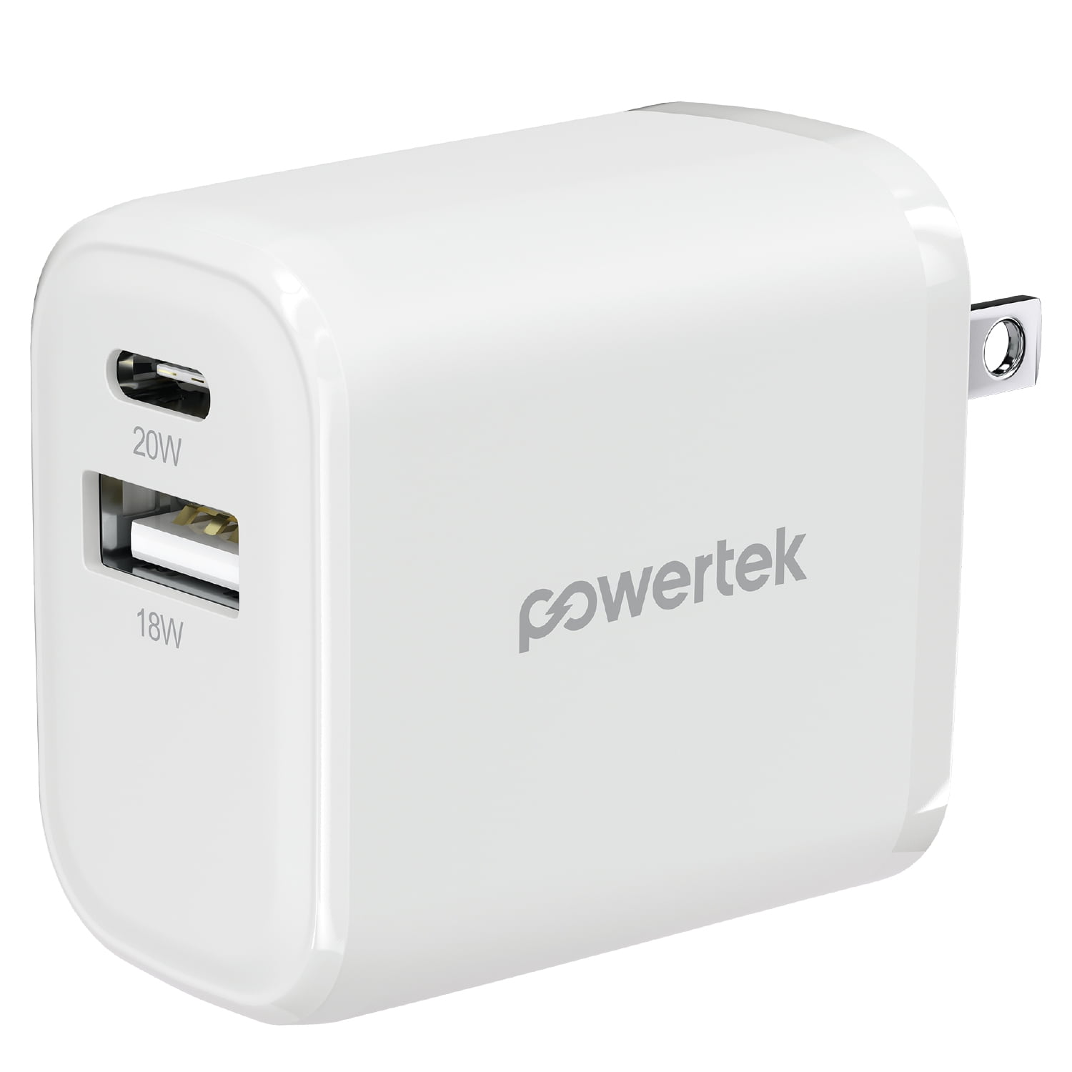 Liquipel Powertek 20W A/C Combo Wall Charger Woven - White - Walmart.com