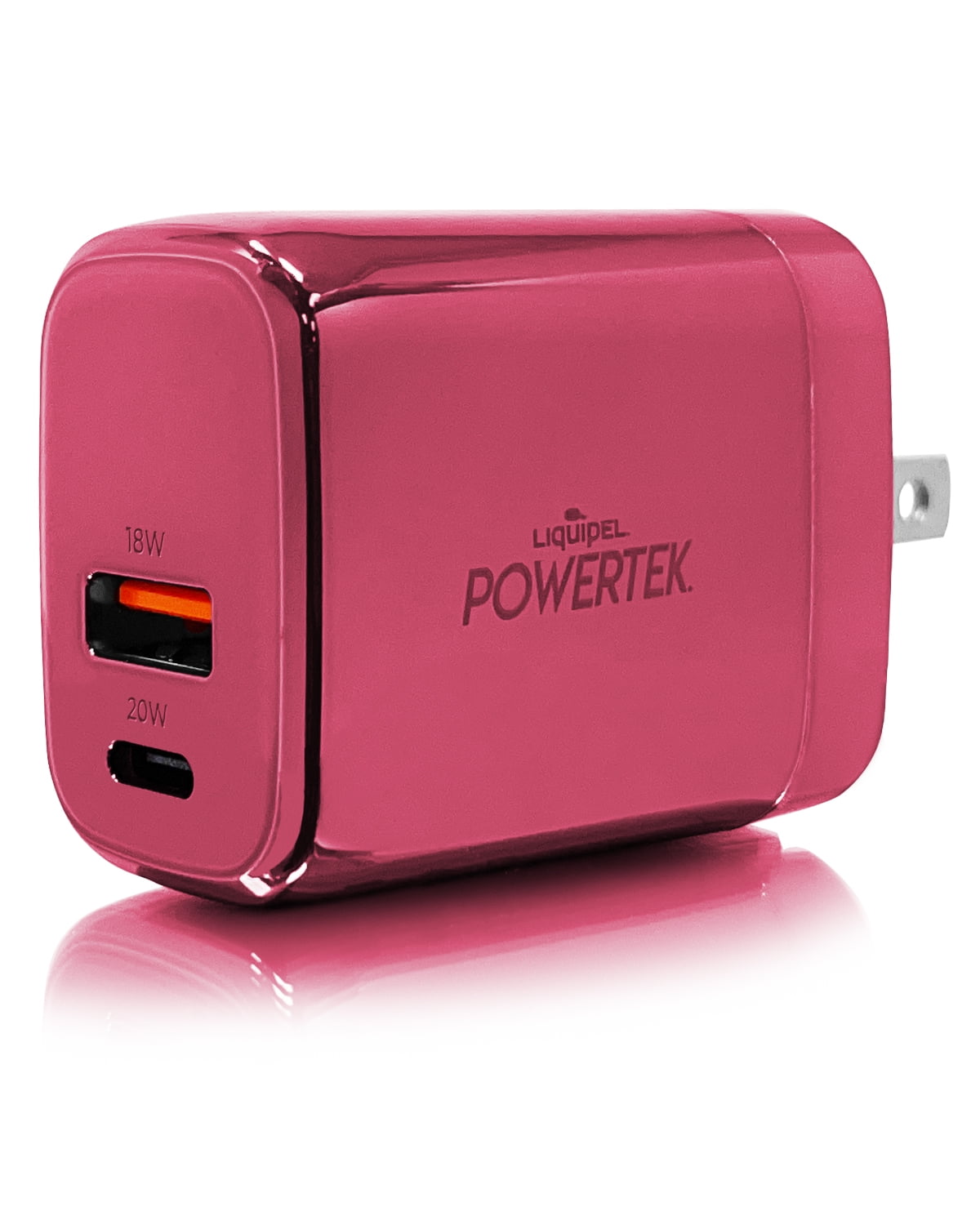 Liquipel Powertek 20W PD USBC and 18W USB A Dual Port Wall Block Charger, Type C Fast Charging ...