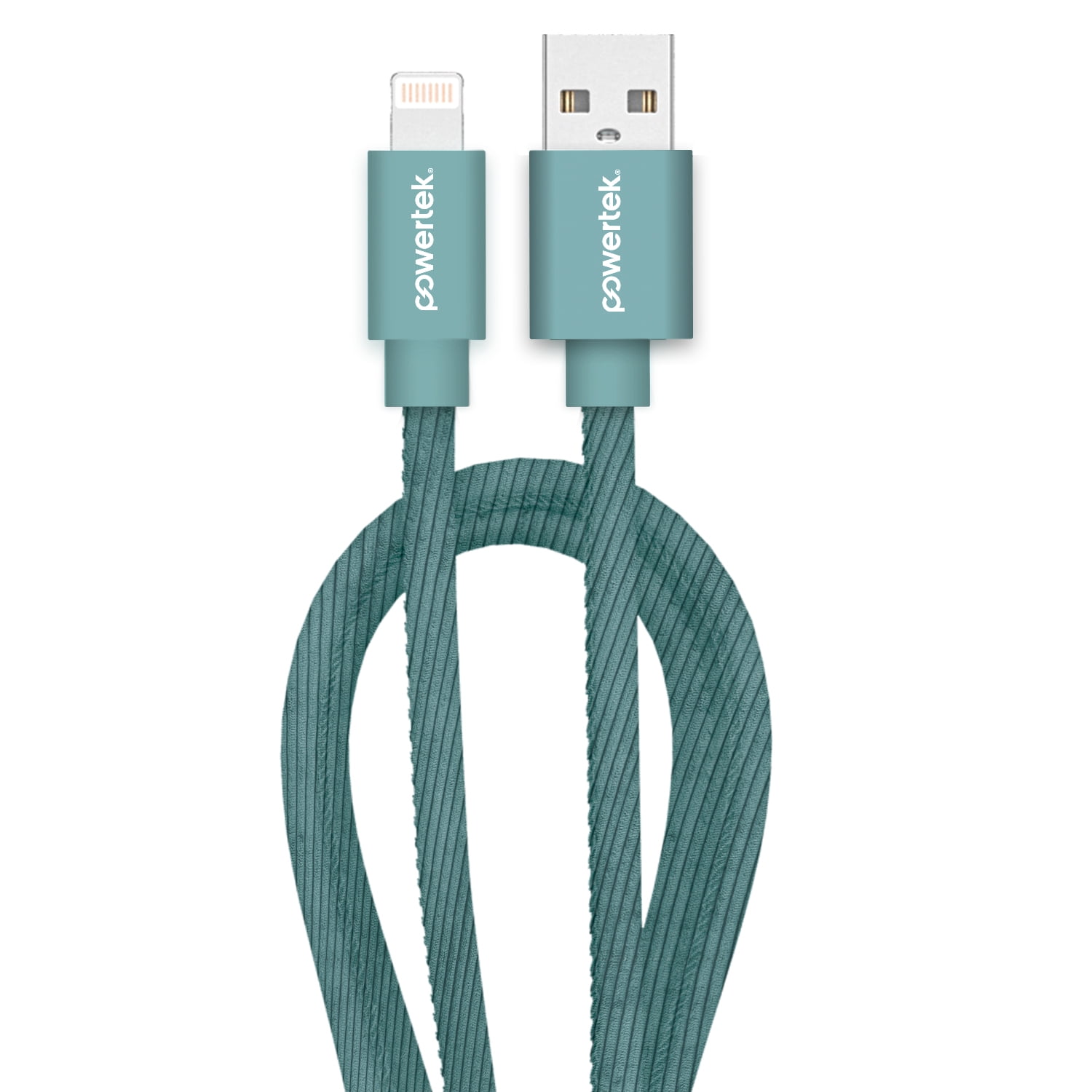 Liquipel Powertek Corduroy USB-A to Lightning - Green - Walmart.com