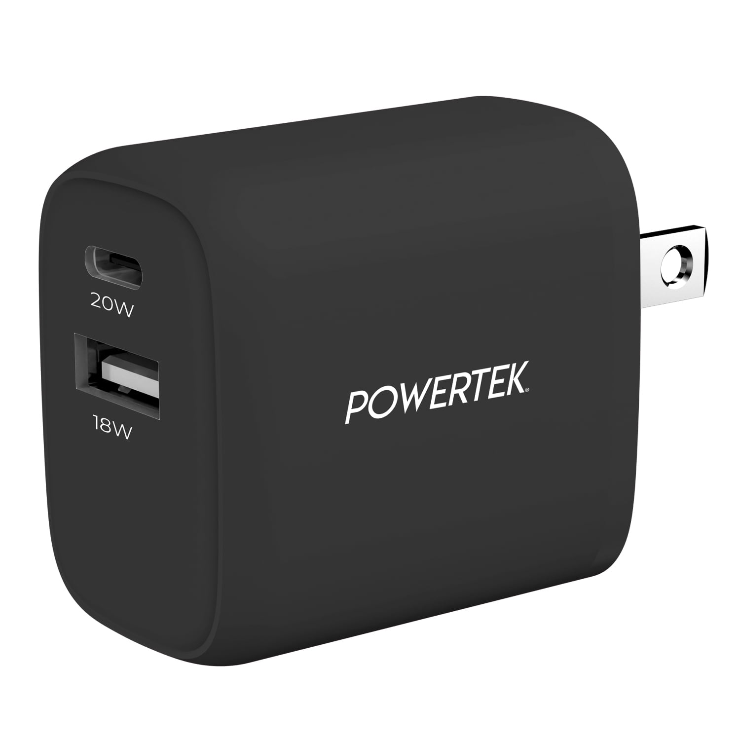 Denim Dual USB-A / USB-C Wall Charger - Black - Walmart.com