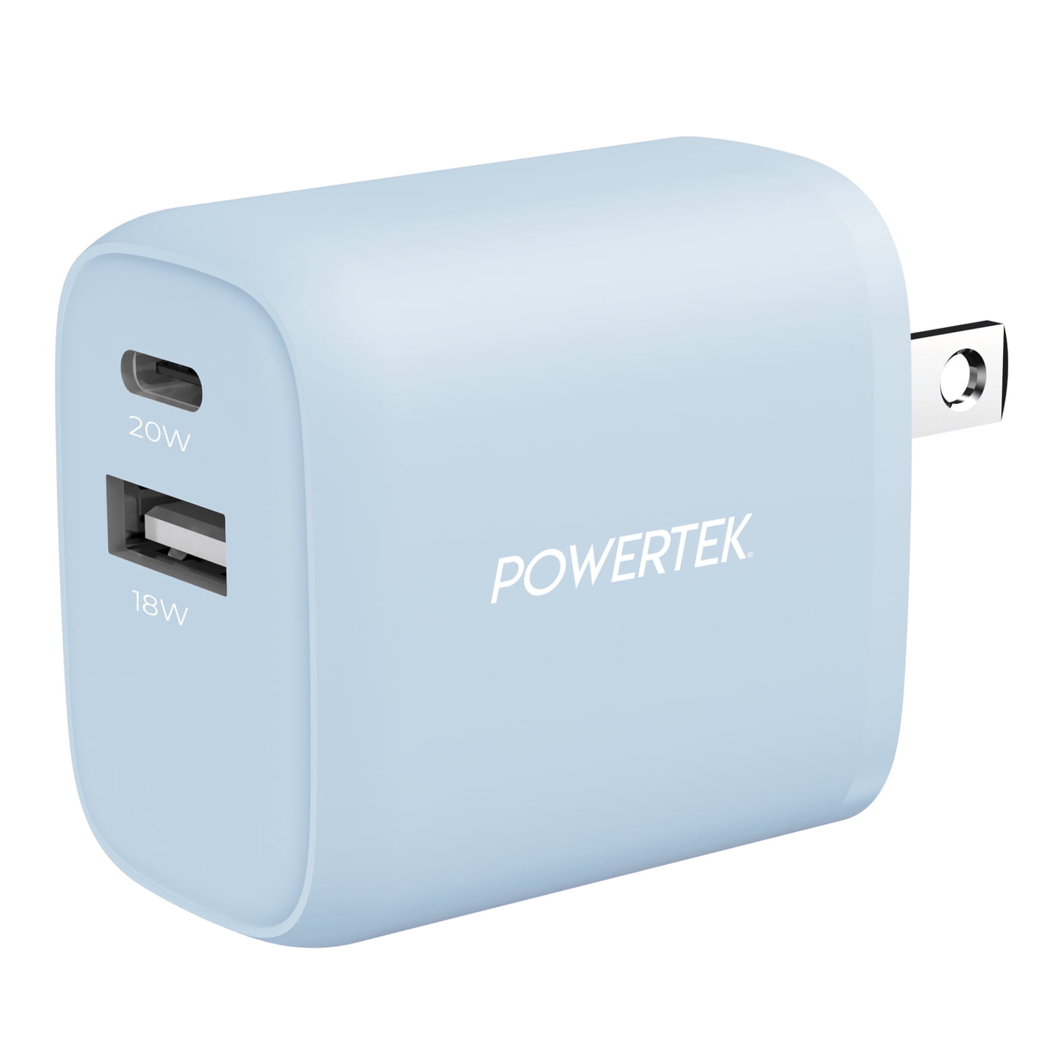 Denim Dual USB-A / USB-C Wall Charger - Light Blue - Walmart.com
