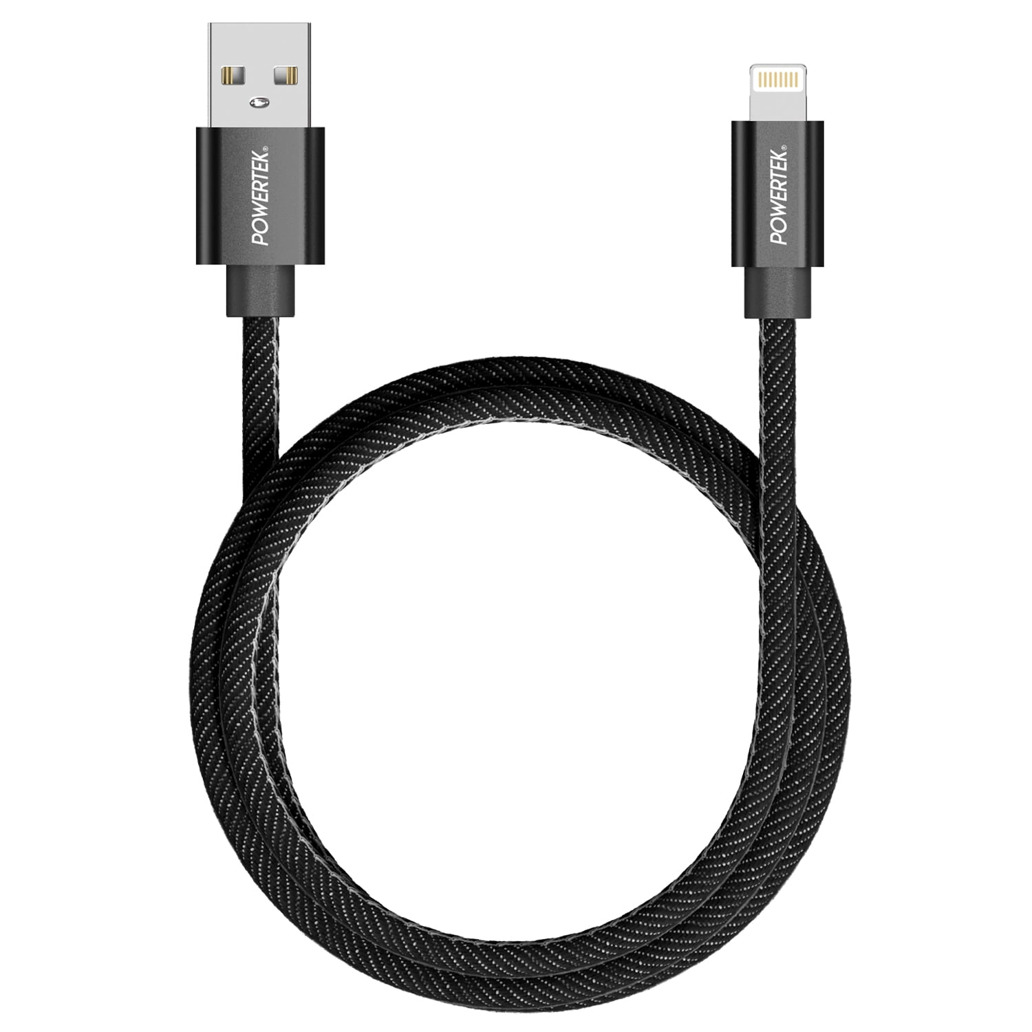 Liquipel Powertek Denim USB-A to Lightning - Black - Walmart Business ...