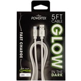 Liquipel Powertek Glow in Dark Cable Type C - White - Walmart.com