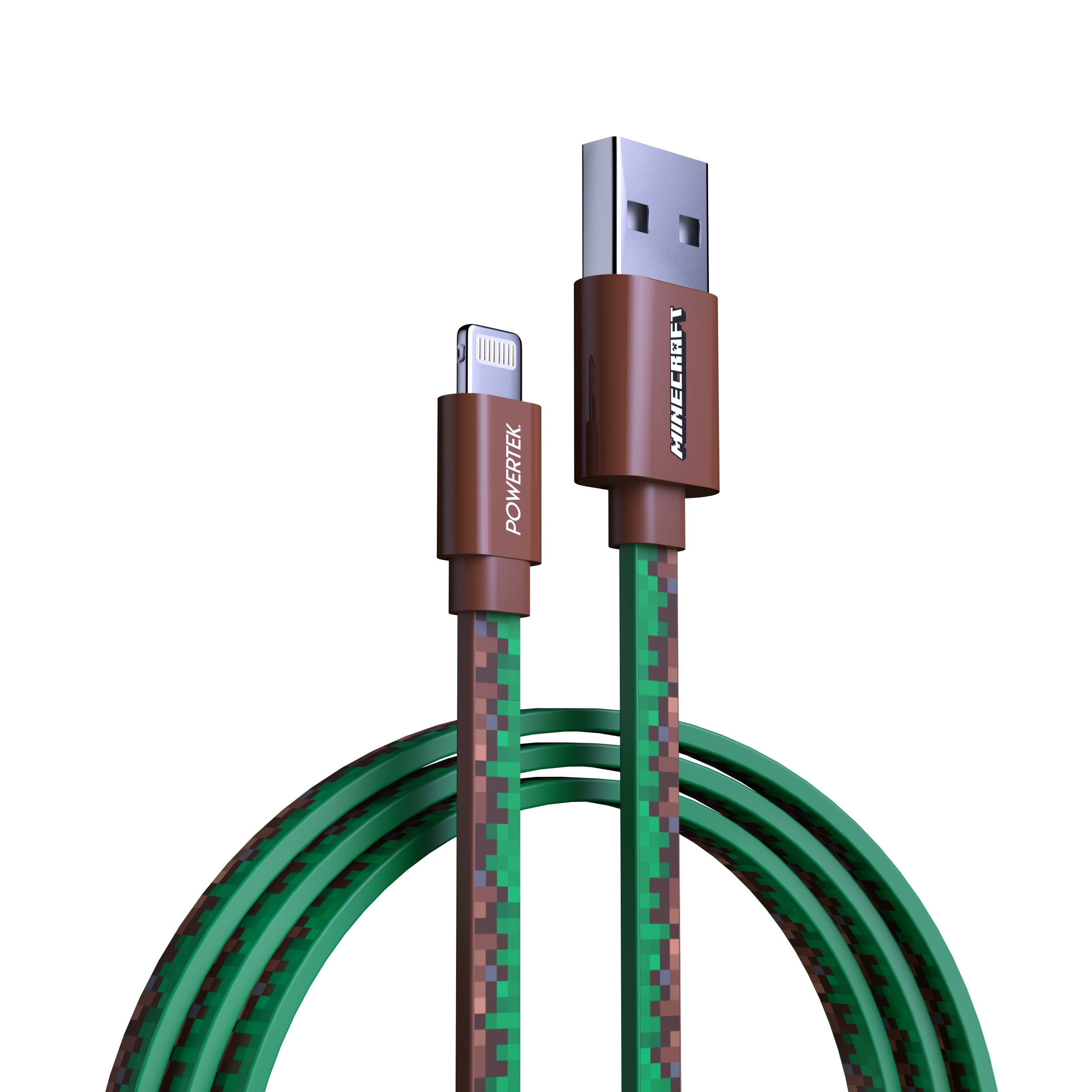 Liquipel Powertek Minecraft USB-A to Lightning - Grass Block - Walmart.com