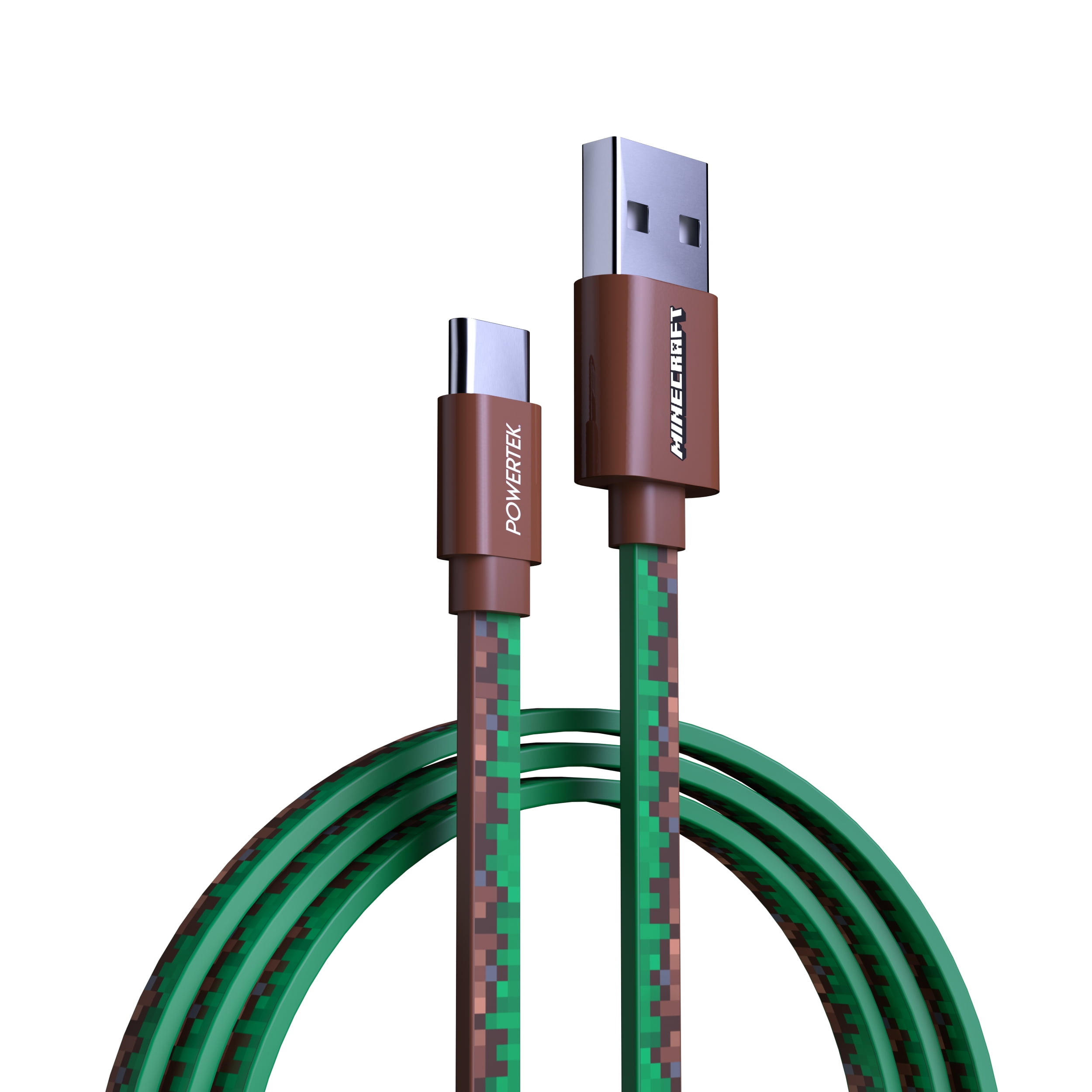 Liquipel Powertek Minecraft USB-A to USB-C - Grass Block - Walmart.com