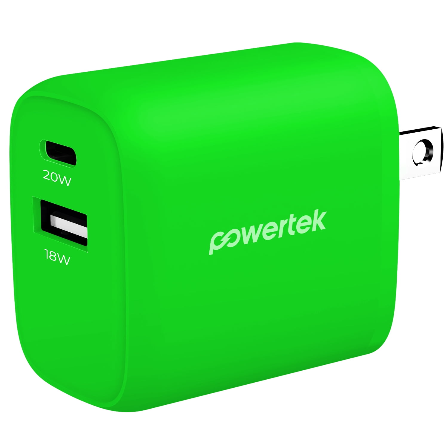 Liquipel Powertek Neon 20W Combo Wall Charger - Green - Walmart ...