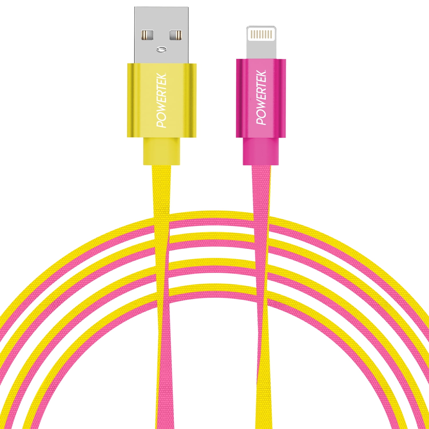 Liquipel 581210 Powertek Neon Two Tone USB-A to Lightning Fast Charging ...