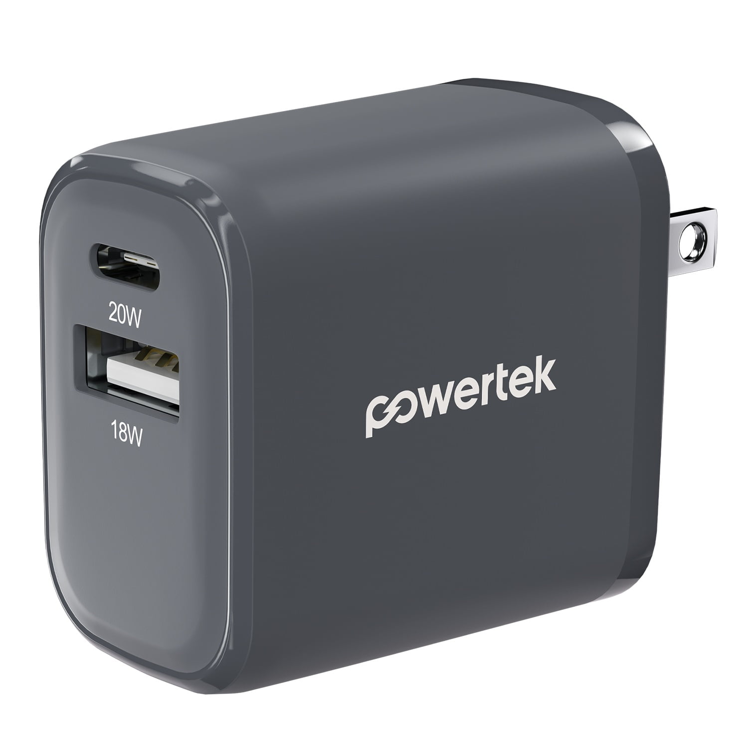 Liquipel Powertek Pastel Braided 20W Combo Wall Charger - Grey ...