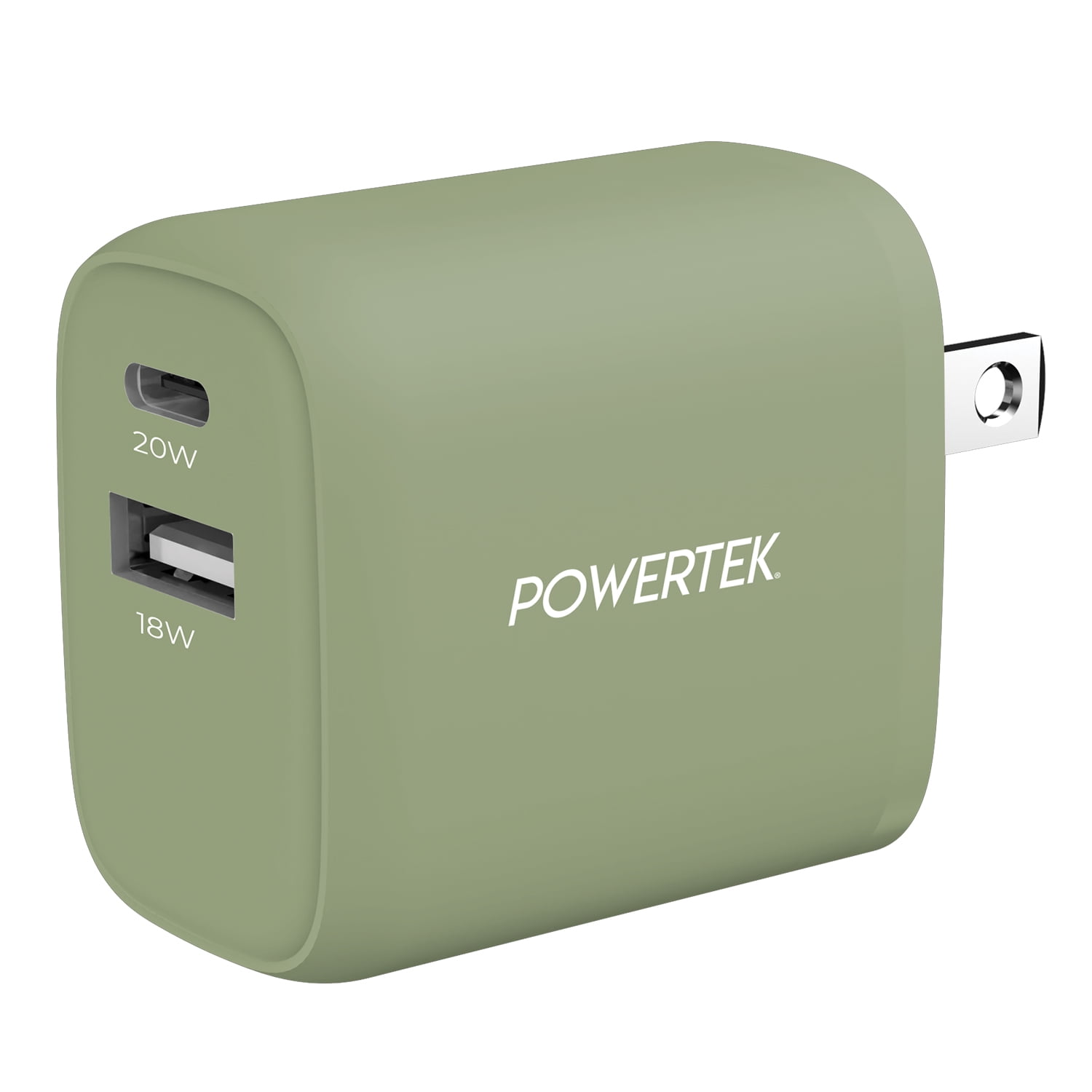 Liquipel Powertek Pastel Camo Dual USB-A / USB-C Wall Charger - Green ...