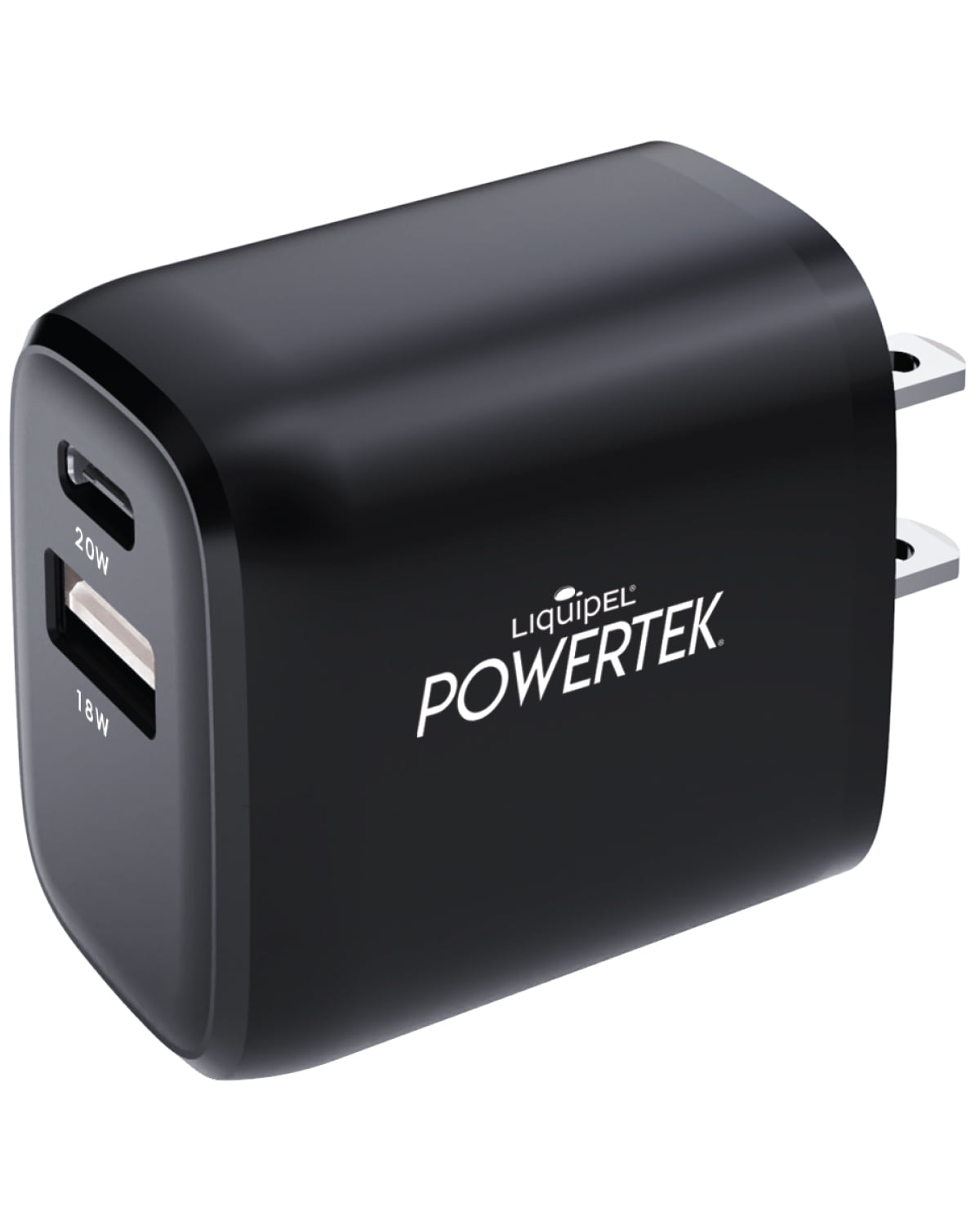 Liquipel Powertek Pastel Type-C Fast Charging Wall Charger 20W PD USB-C with Foldable Plug, for ...