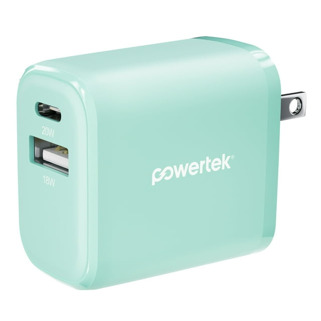Liquipel Powertek Pastel Velvet 20W Combo Wall Charger - Green - Walmart.com
