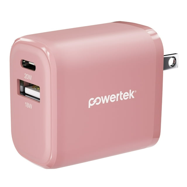 Liquipel Powertek Pastel Velvet 20W Combo Wall Charger - Pink - Walmart.com