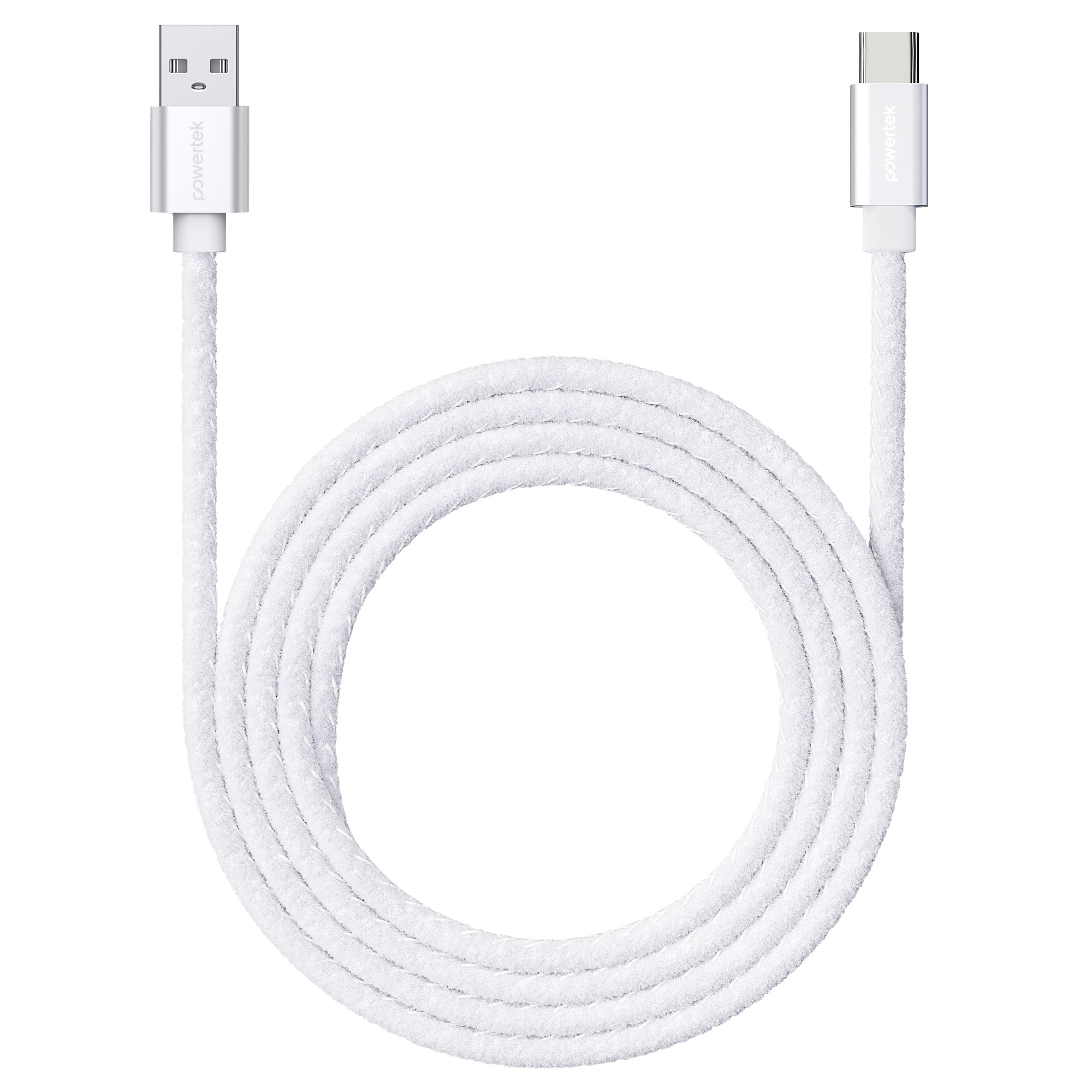 Liquipel Powertek Pastel Velvet USB-A to USB-C - White - Walmart.com