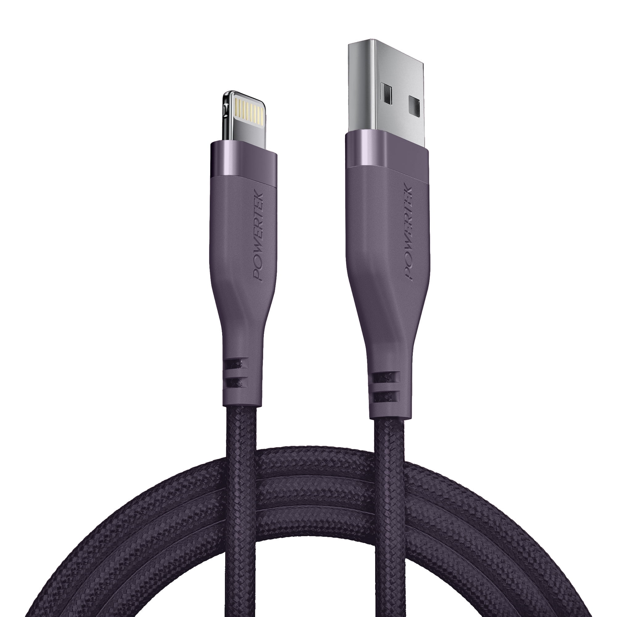 Liquipel Powertek Braided Lightning Cable, 6ft, USB-A to Lightning, MFi ...