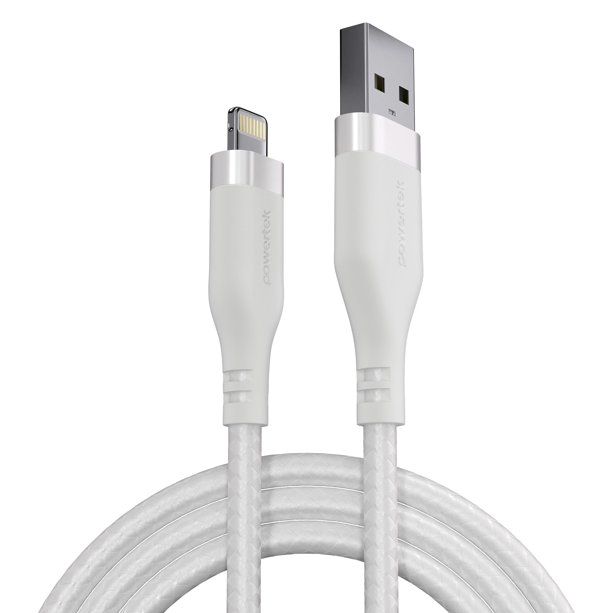 Powertek MFi Certified USB-A to Lightning Charging Cable, Carbon Design ...
