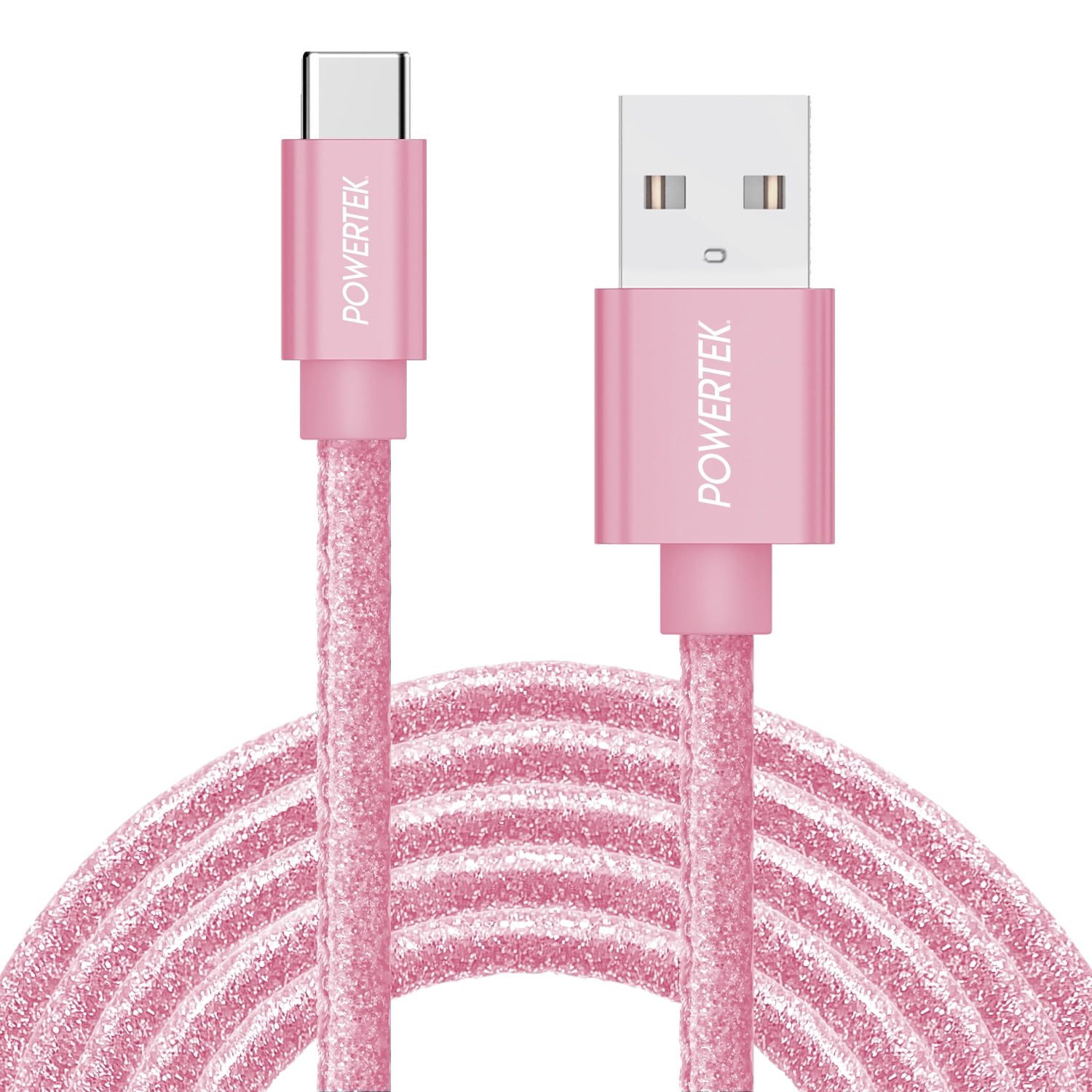 Liquipel Powertek USB-A to USB-C - Pink Glitter - Walmart.com