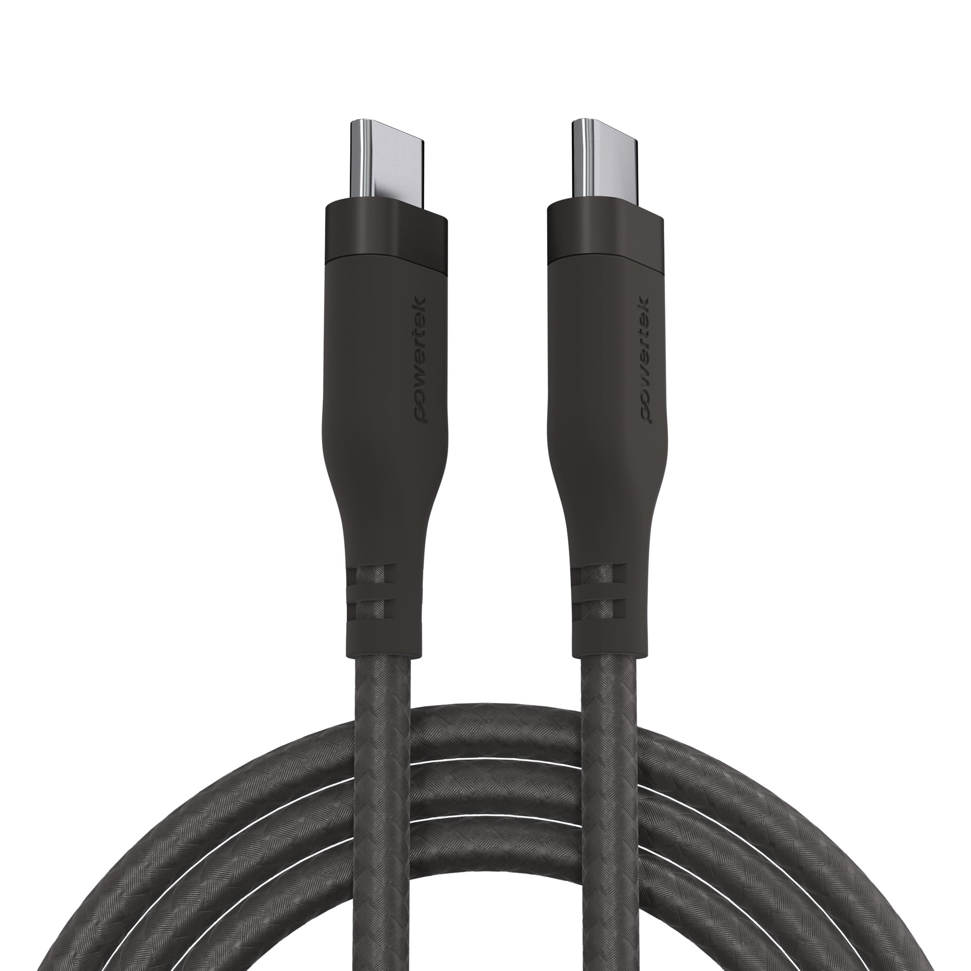 Powertek USB-C to USB-C Fast Charging Cable, 60W, 6 ft, Carbon Design ...