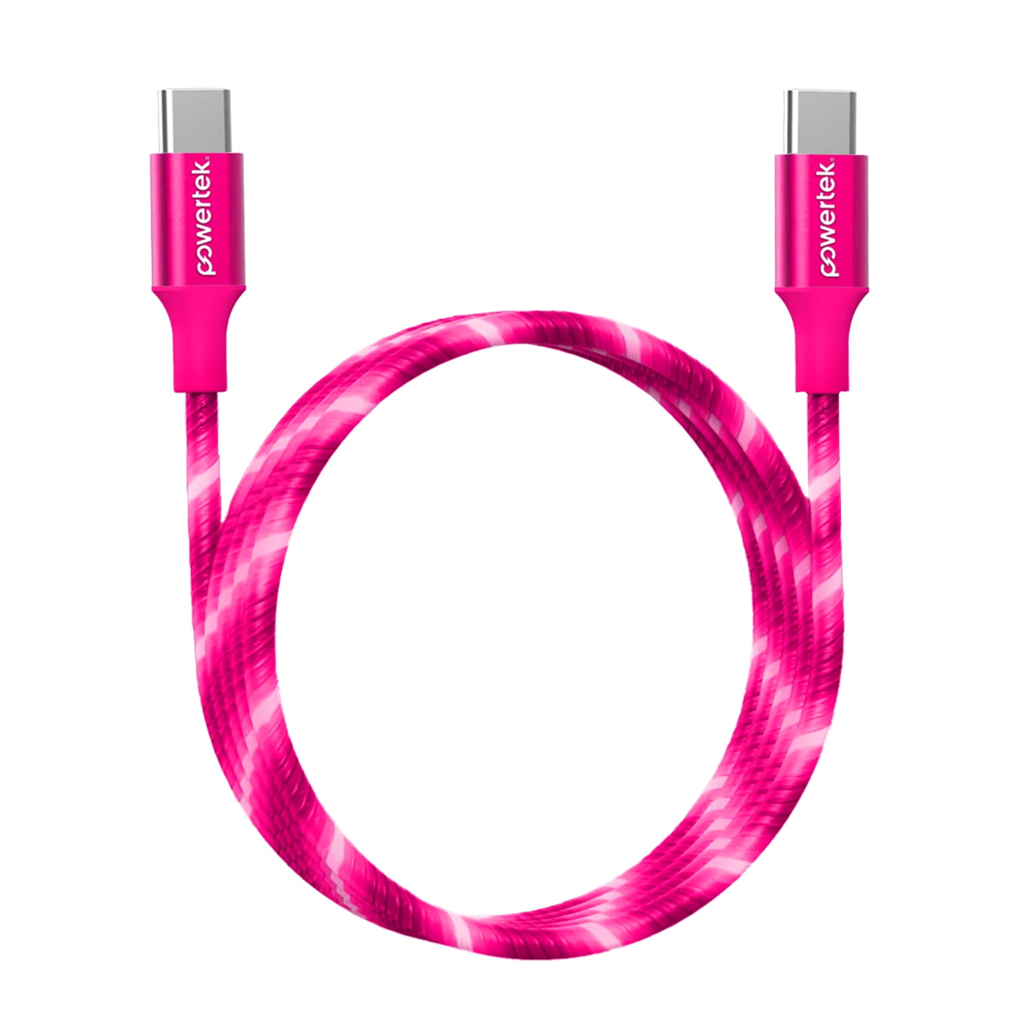 Liquipel Powertek USB-C to USB-C Light-Up Cable - Pink - Walmart.com