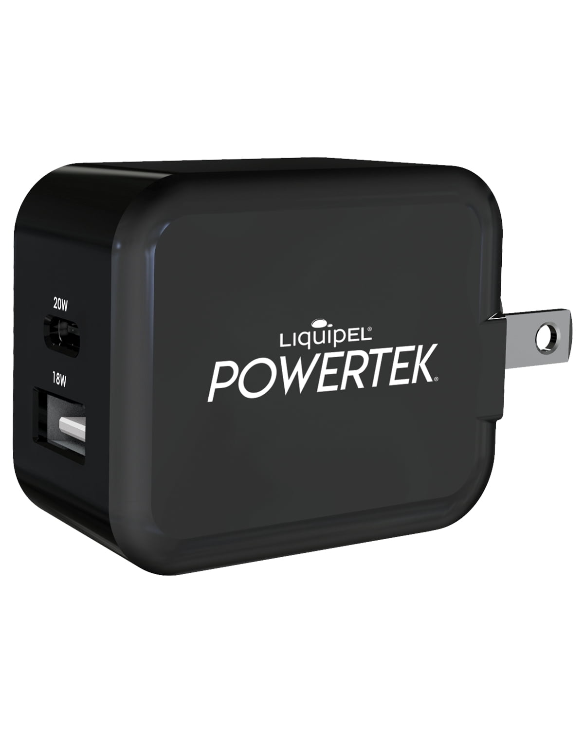 Liquipel Powertek USBC 20W and USBA 18W Dual Port Wall Charger, Fast ...