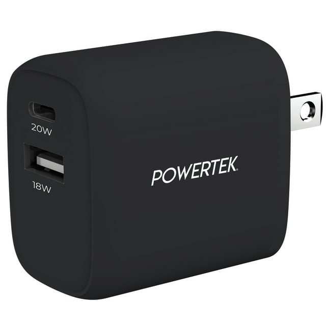 Liquipel Powertek Woven 20W Combo Wall Charger - Black - Walmart.com