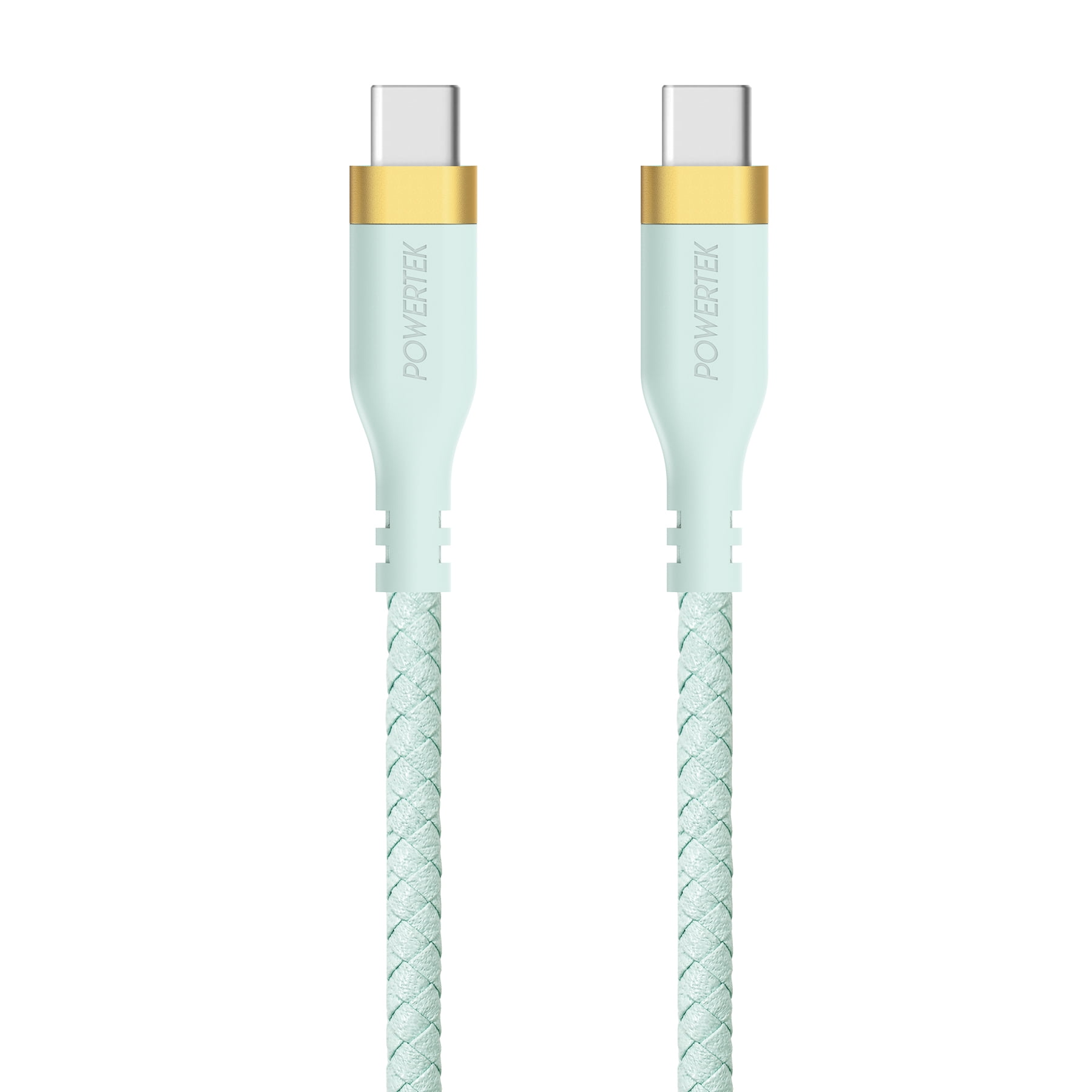 Liquipel Powertek Woven USB-C to USB-C - Mint - Walmart Business Supplies