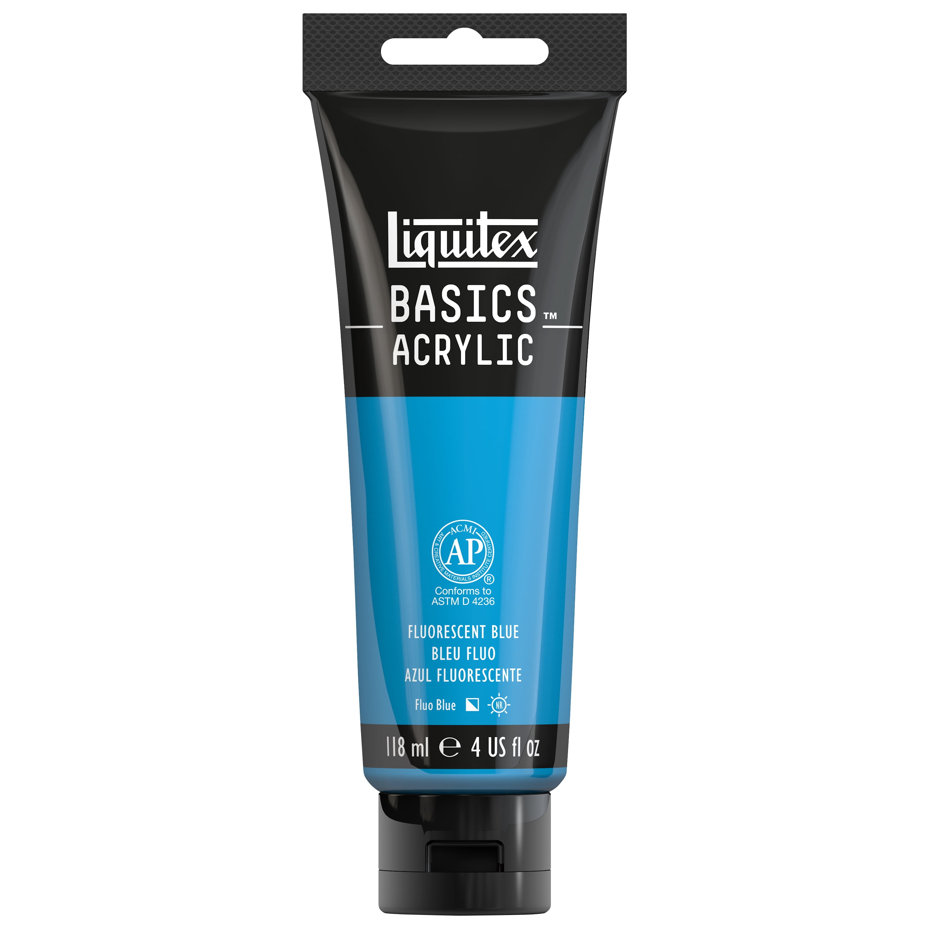 Liquitex BASICS Acrylic Color, 4 oz. Tube, Fluorescent Blue - Walmart.com