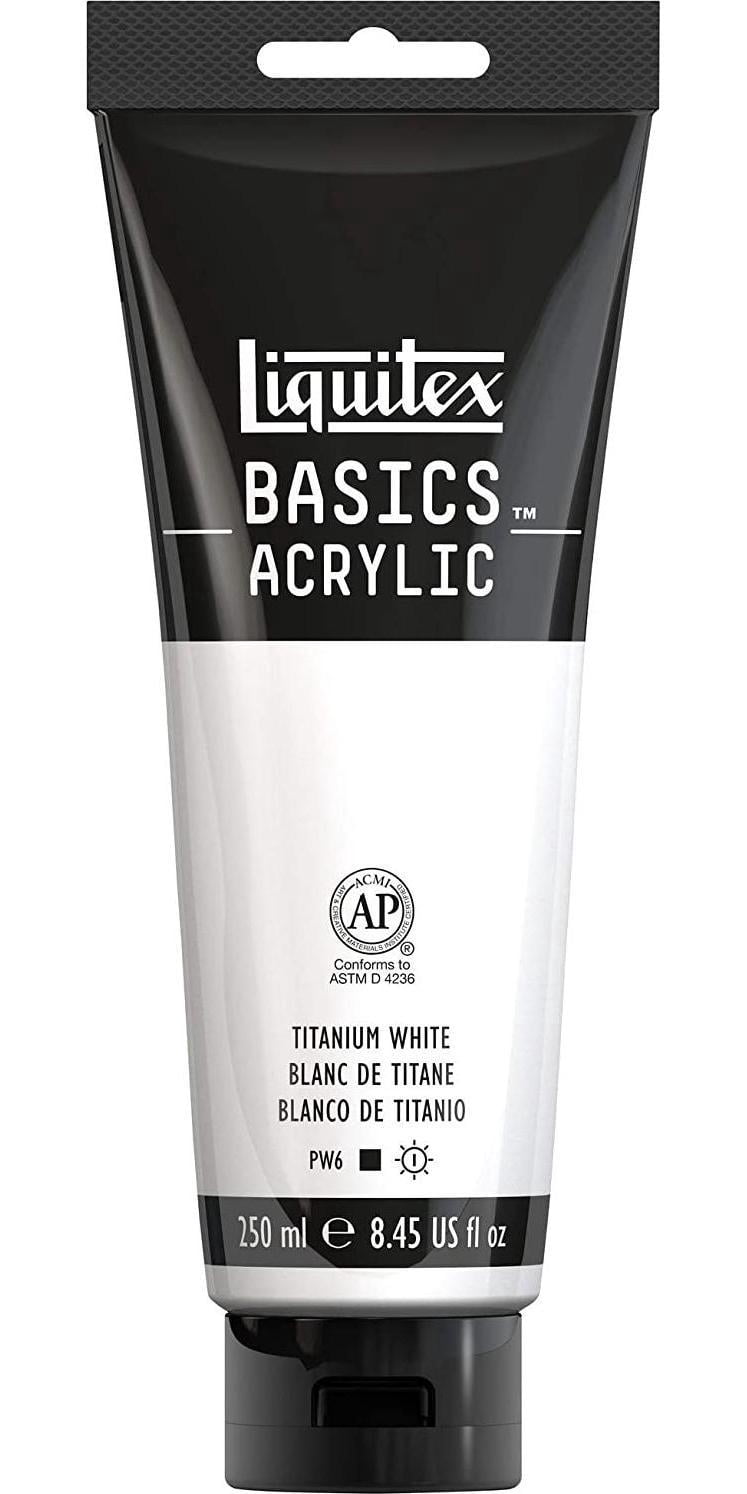 Liquitex BASICS Acrylic Paint, 8.45-Oz Tube, Titanium White, Thick ...