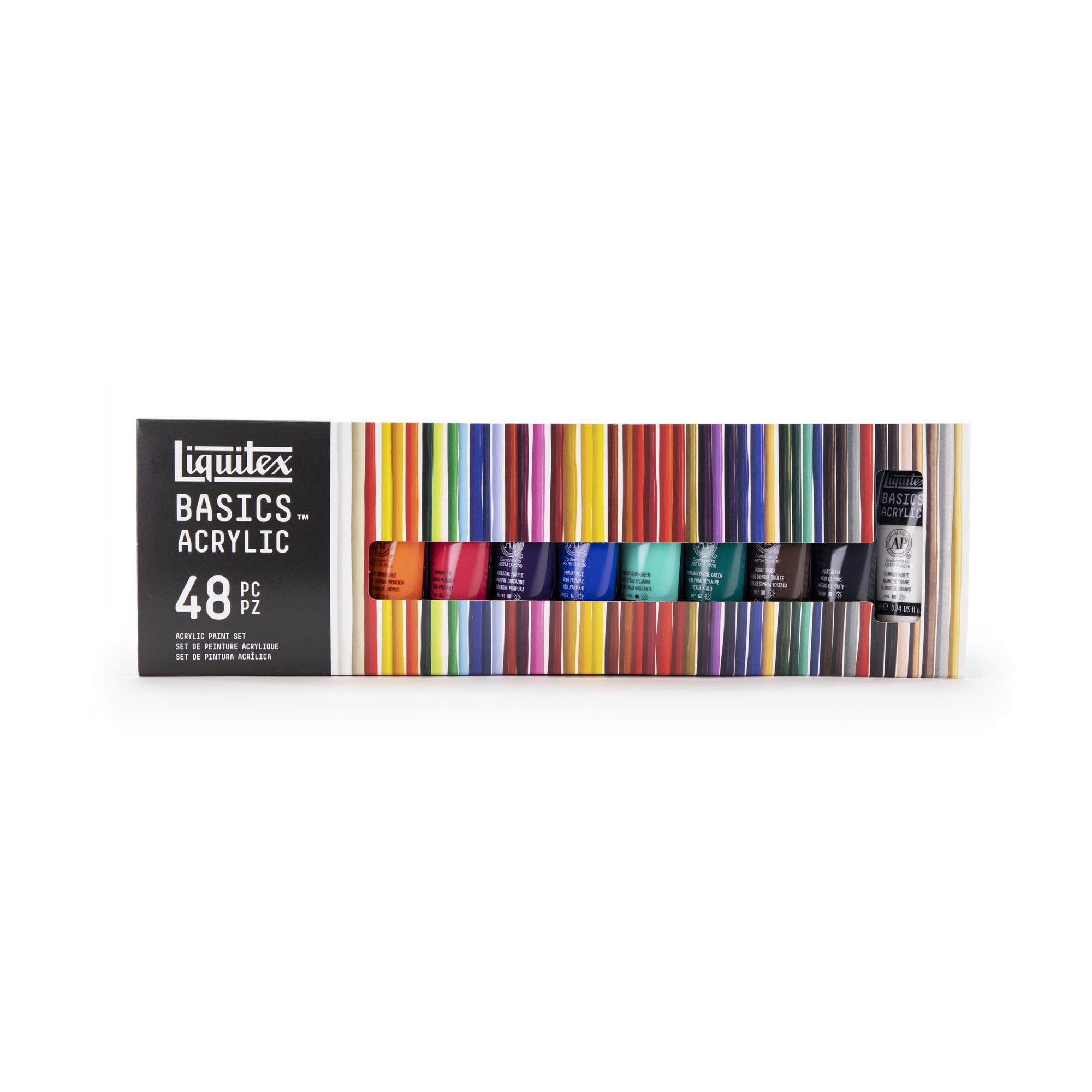 Liquitex BASICS Acrylic Paint Set, 0.74 Ounce Tubes, Assorted Colors ...