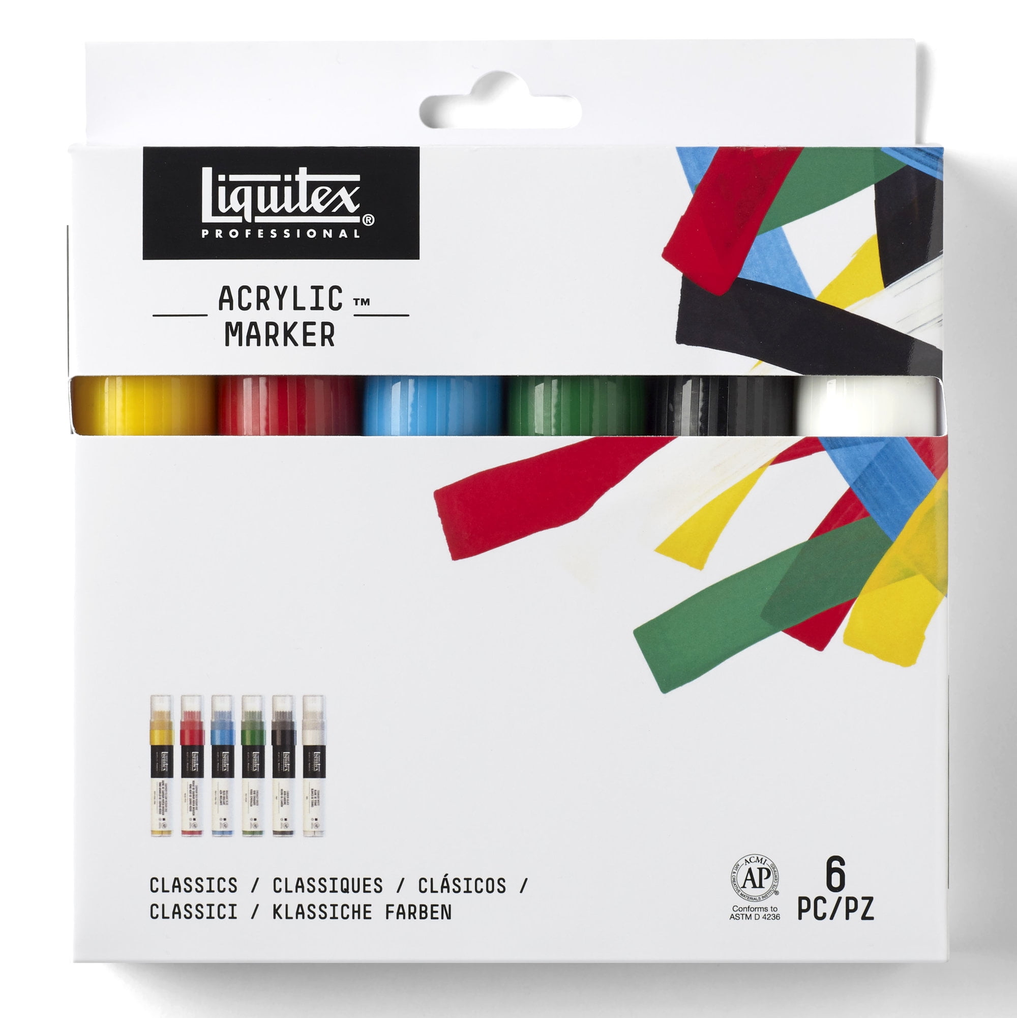 Liquitex Paint Marker Set, 6-Color Set, Wide - Walmart.com