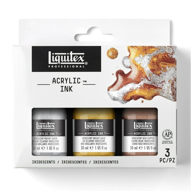 Liquitex Professional Acrylic Ink! Set, 3-Colors, Iridescent - Walmart.com
