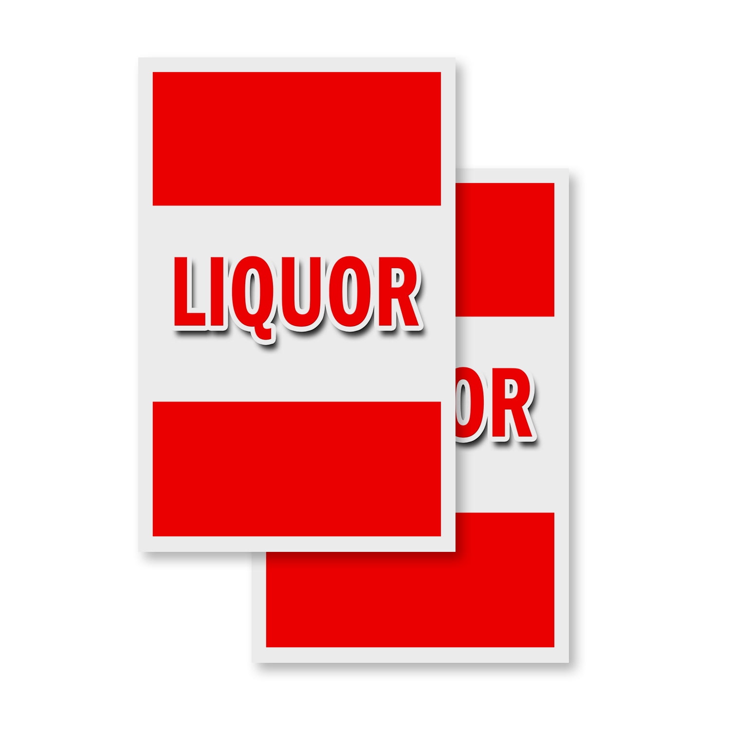 Liquor (2-PACK) 24" x 36" Vinyl Decals | Sign Insert Peel & Stick ...