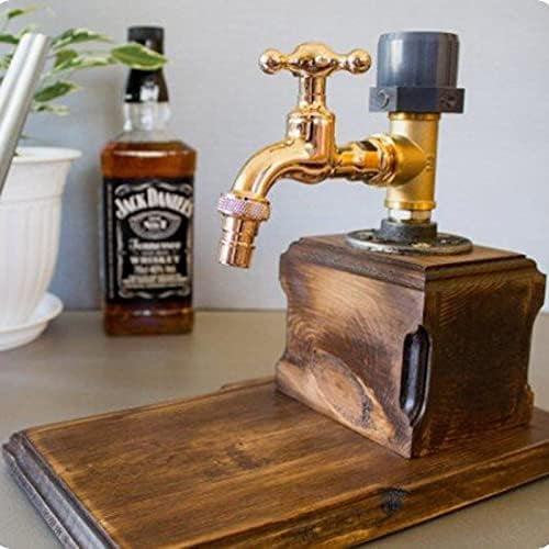 Liquor Alcohol Whiskey Wood Dispenser - Whiskey Wood Dispenser Faucet ...