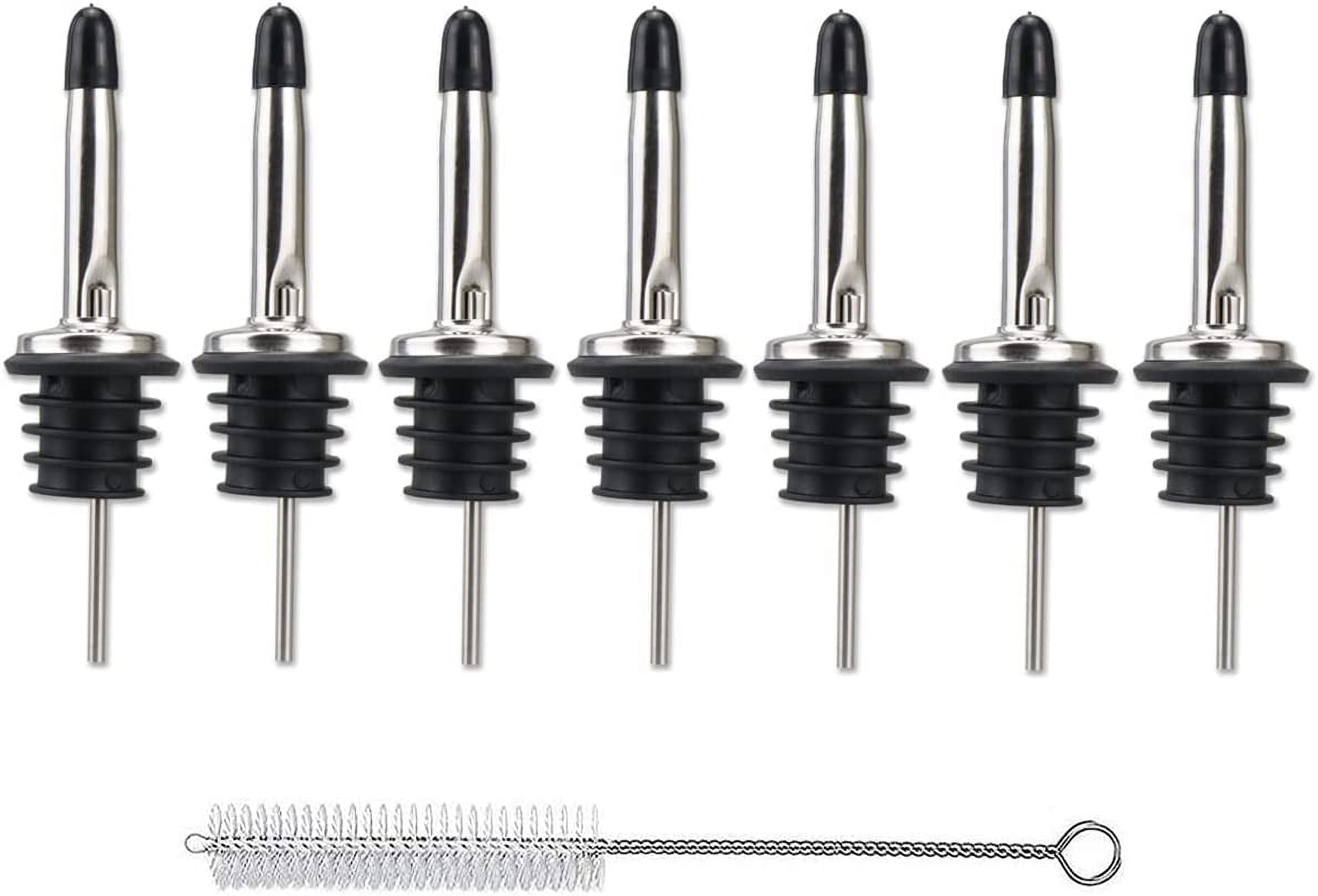 Liquor Bottle Pourers Tapered Spout, 7 Pcs Free flow Pourer for Spirits ...