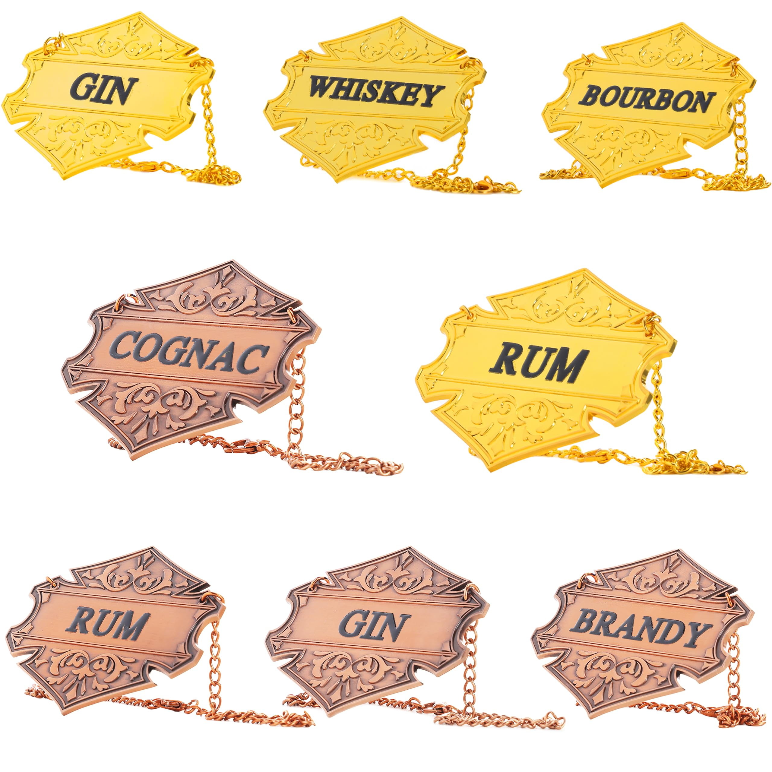 Liquor Decanter Tags Bottle Labels Customizable Wine Tags 8 Pcs Liquor ...
