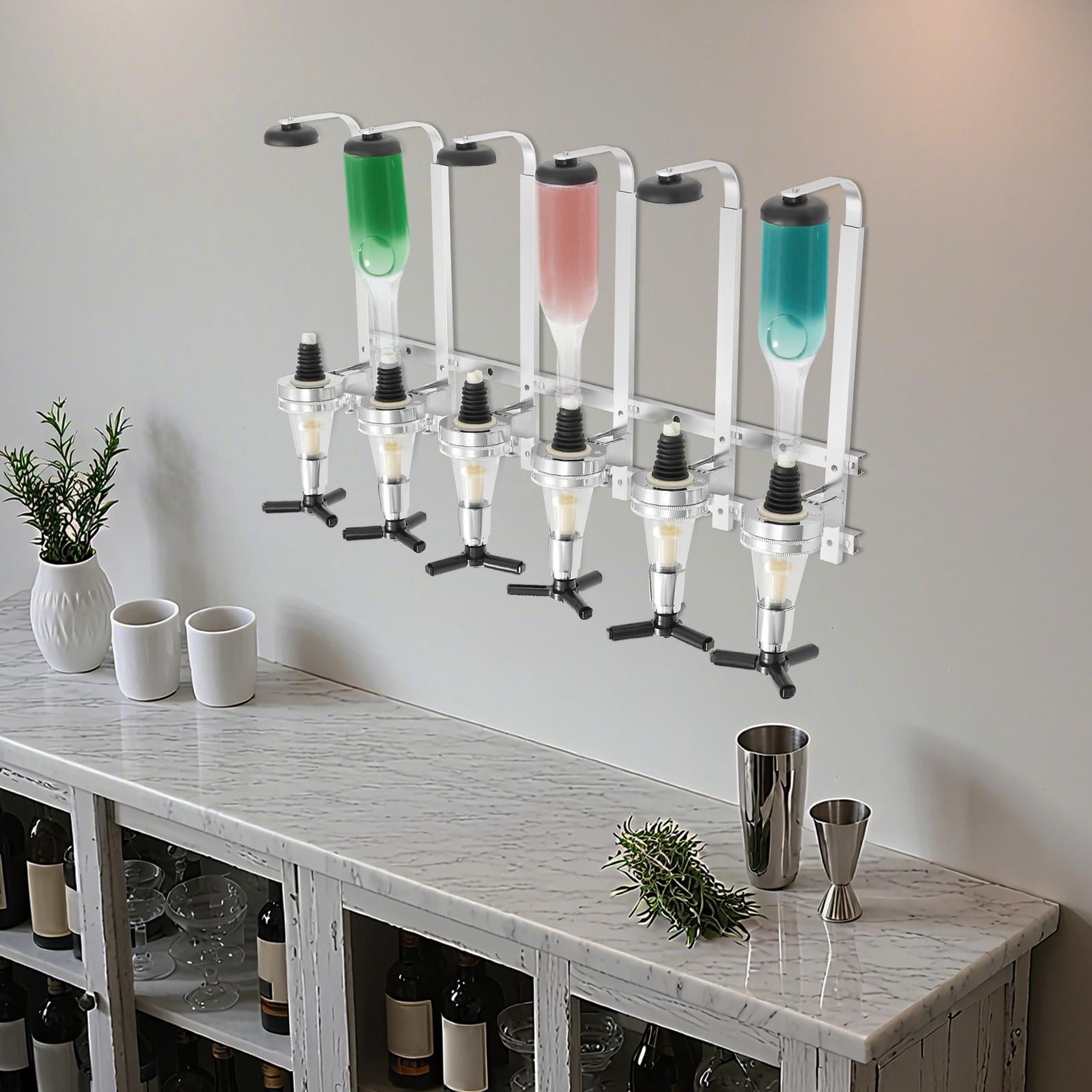 Liquor Dispenser,Aluminum Alloy&ABS Wall Mounted Liquor Dispenser 30ml ...