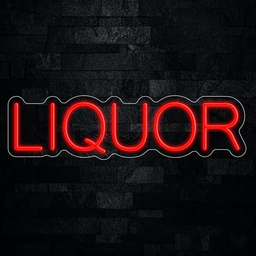 Liquor LED Neon Sign 26"L x 7"H #32442 - Walmart.com