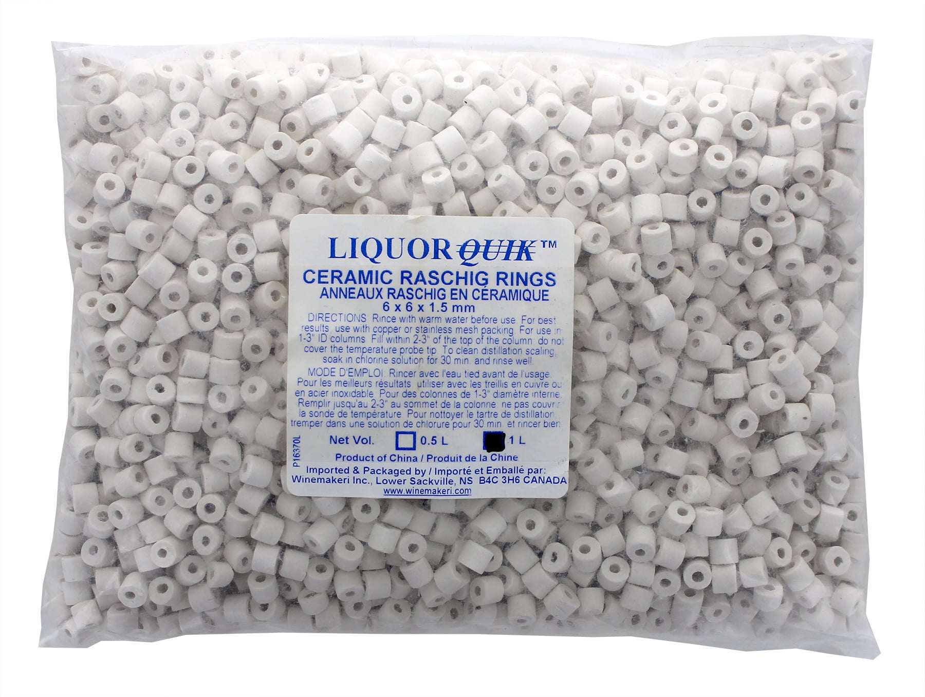 Liquor Quik Ceramic Raschig Rings 1L - Walmart.com