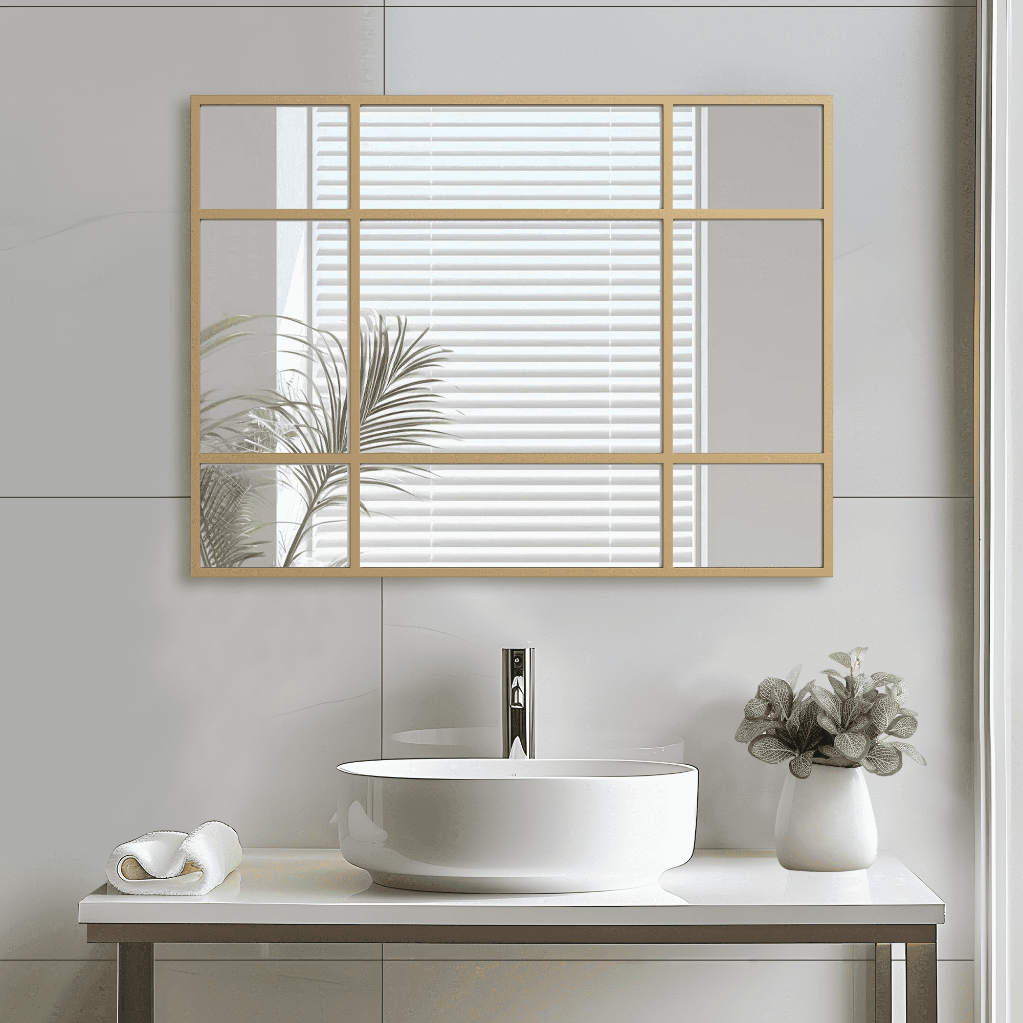 Lirago 40" x 28" Hanging Decorative Mirror Rectangular Wall Mirror ...