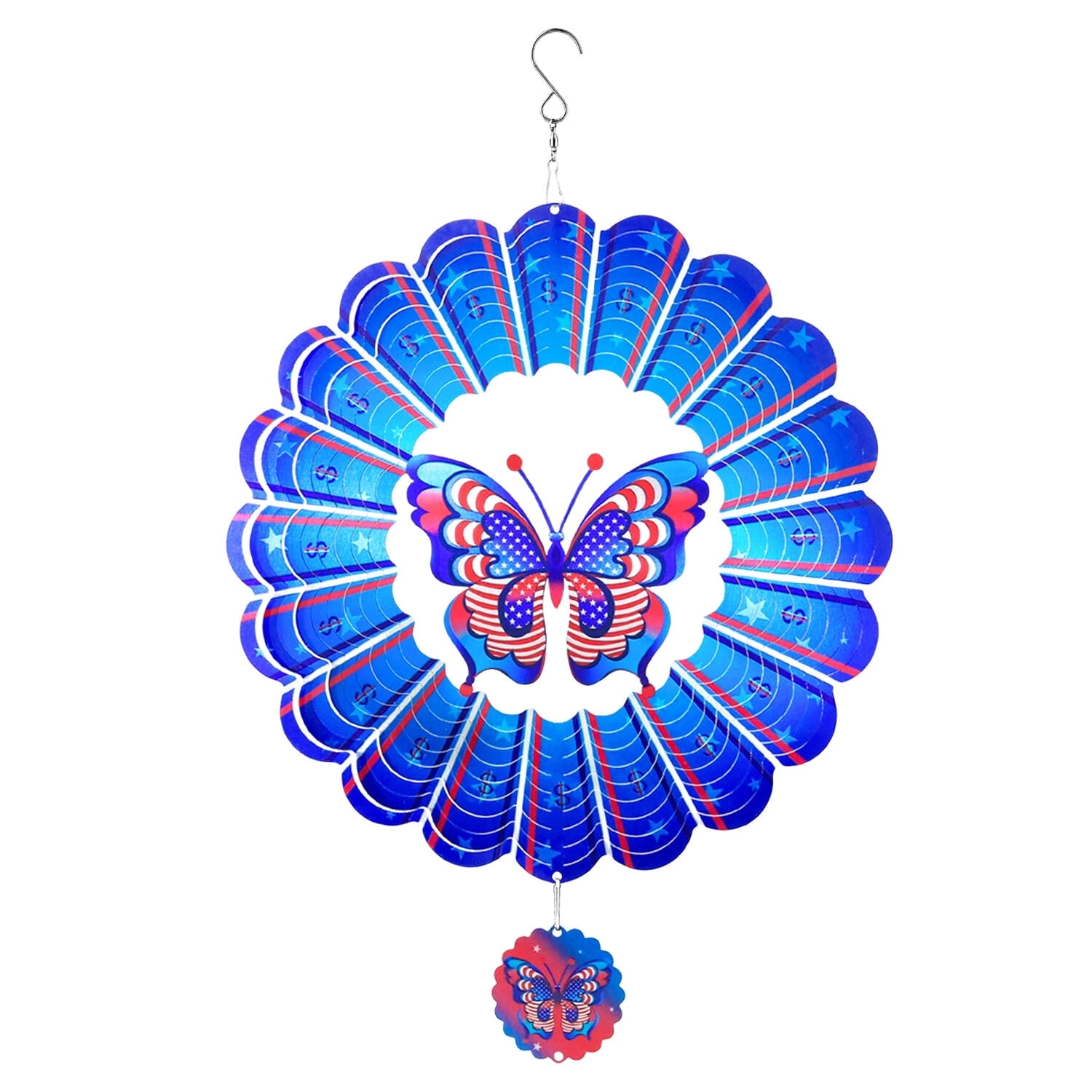 Liranovly 3D Metal Butterfly Wind Spinner-Hanging 12in Spinfinity ...
