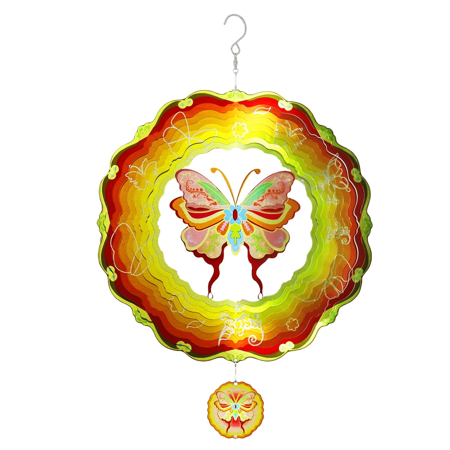 Liranovly 3D Metal Butterfly Wind Spinner-Hanging 12in Spinfinity ...