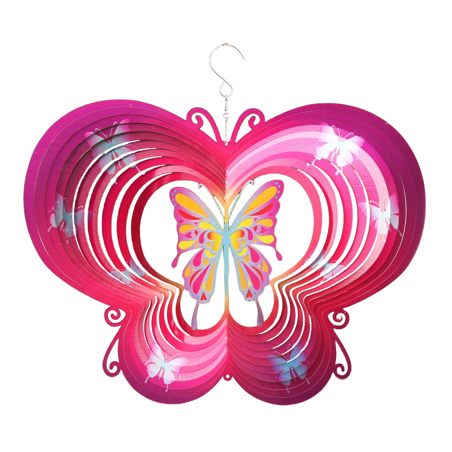 Liranovly 3D Metal Butterfly Wind Spinner-Hanging 12in Spinfinity ...
