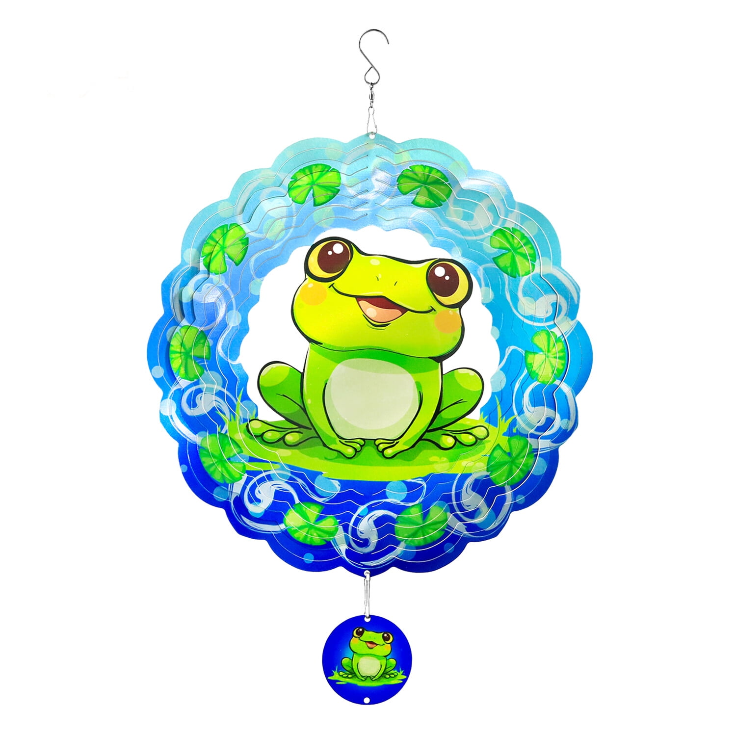 Liranovly 3D Metal Frog Wind Spinner-Hanging 12in Spinfinity Designs ...