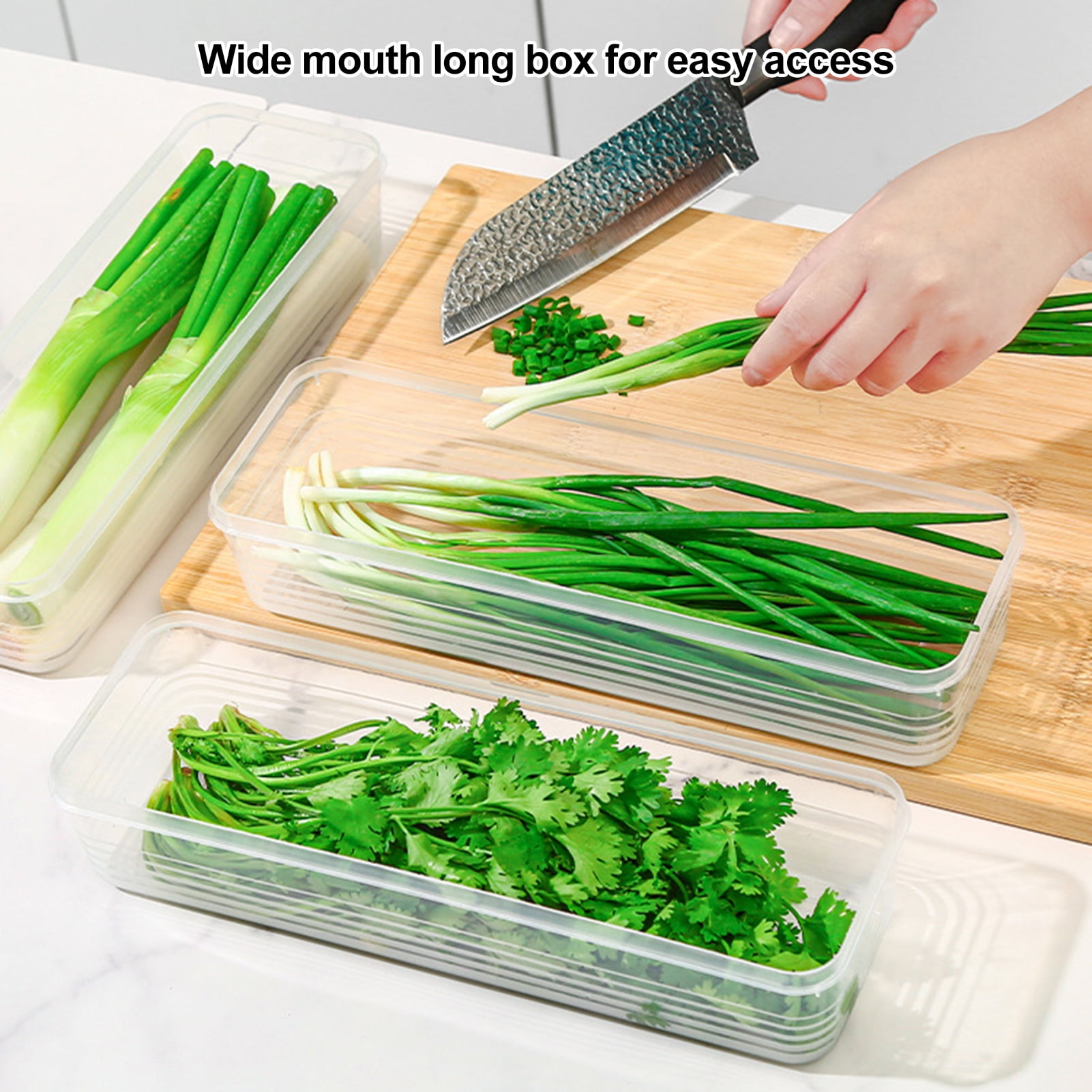 Lirehad 1/3Pcs Clear Refrigerator Storage Box Vegetable Organizer BPA ...