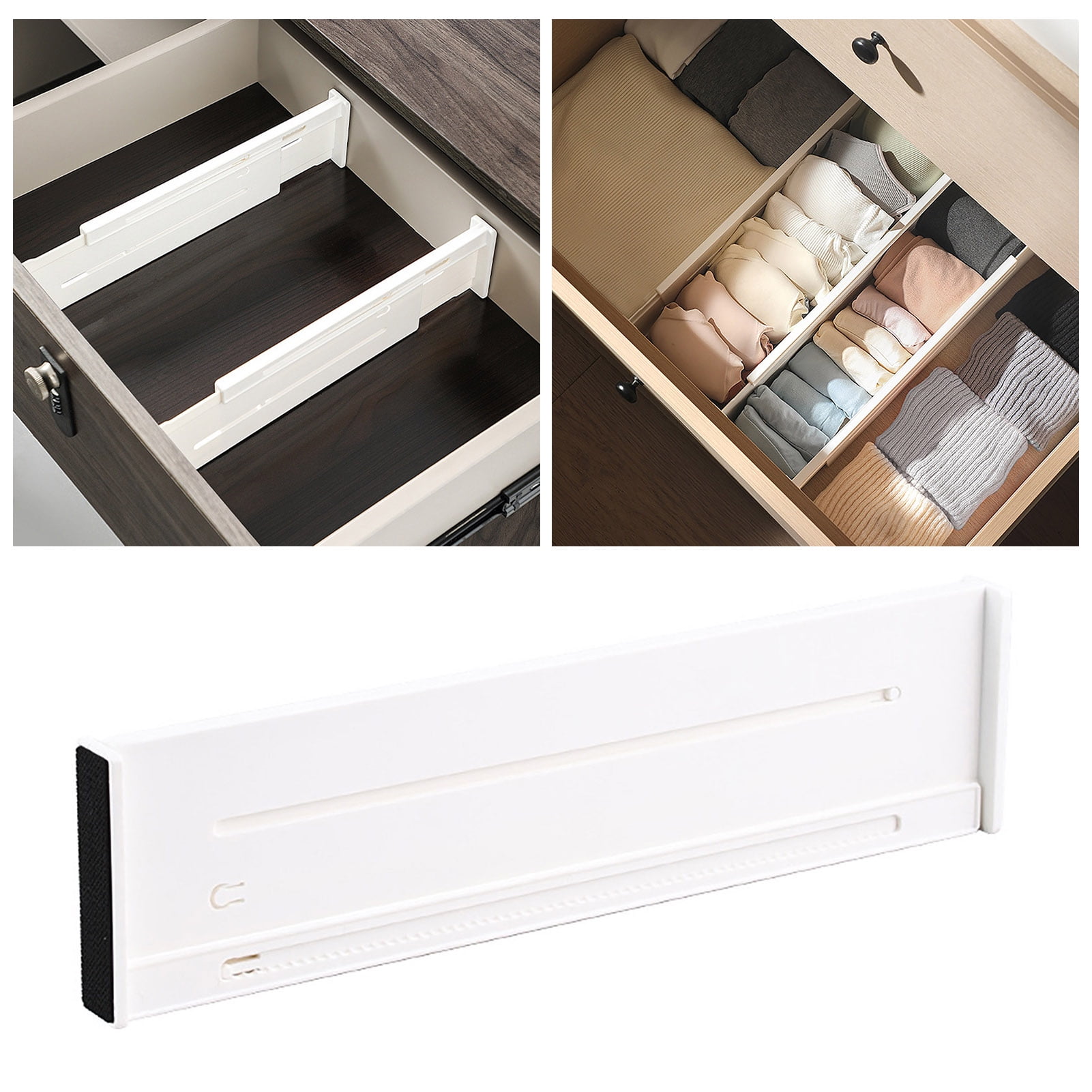 Lirehad 2/4Pcs Drawer Storage Divider Organizers Simple Installation ...