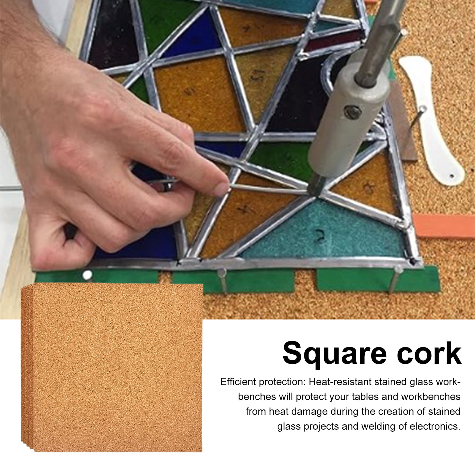 Lirehad DIY Cork Boards Stained Glass Supplies Heat-Resistant ...