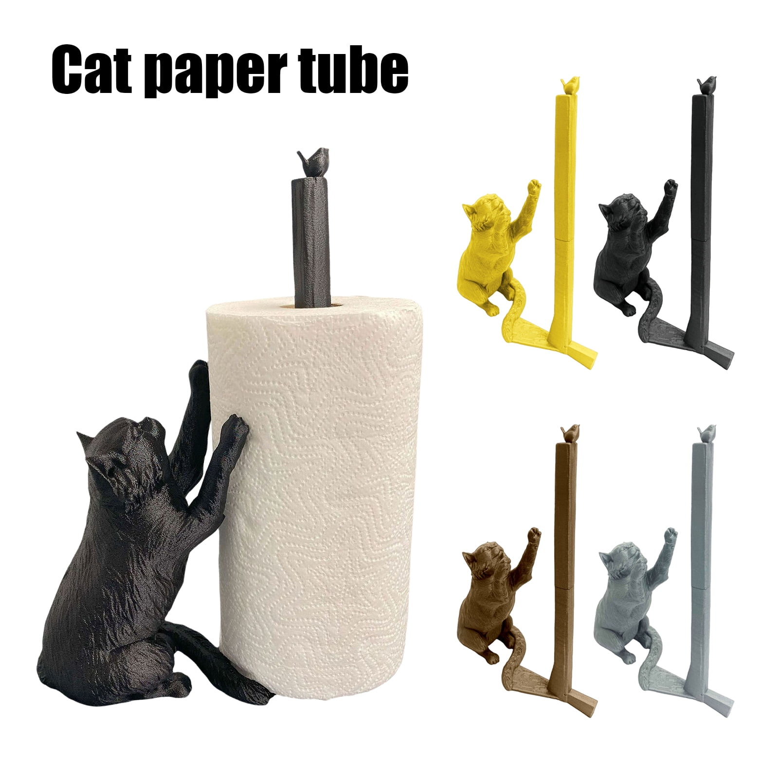 Lirehad Free Standing Cat Paper Towel Holder Sturdy Construction ...
