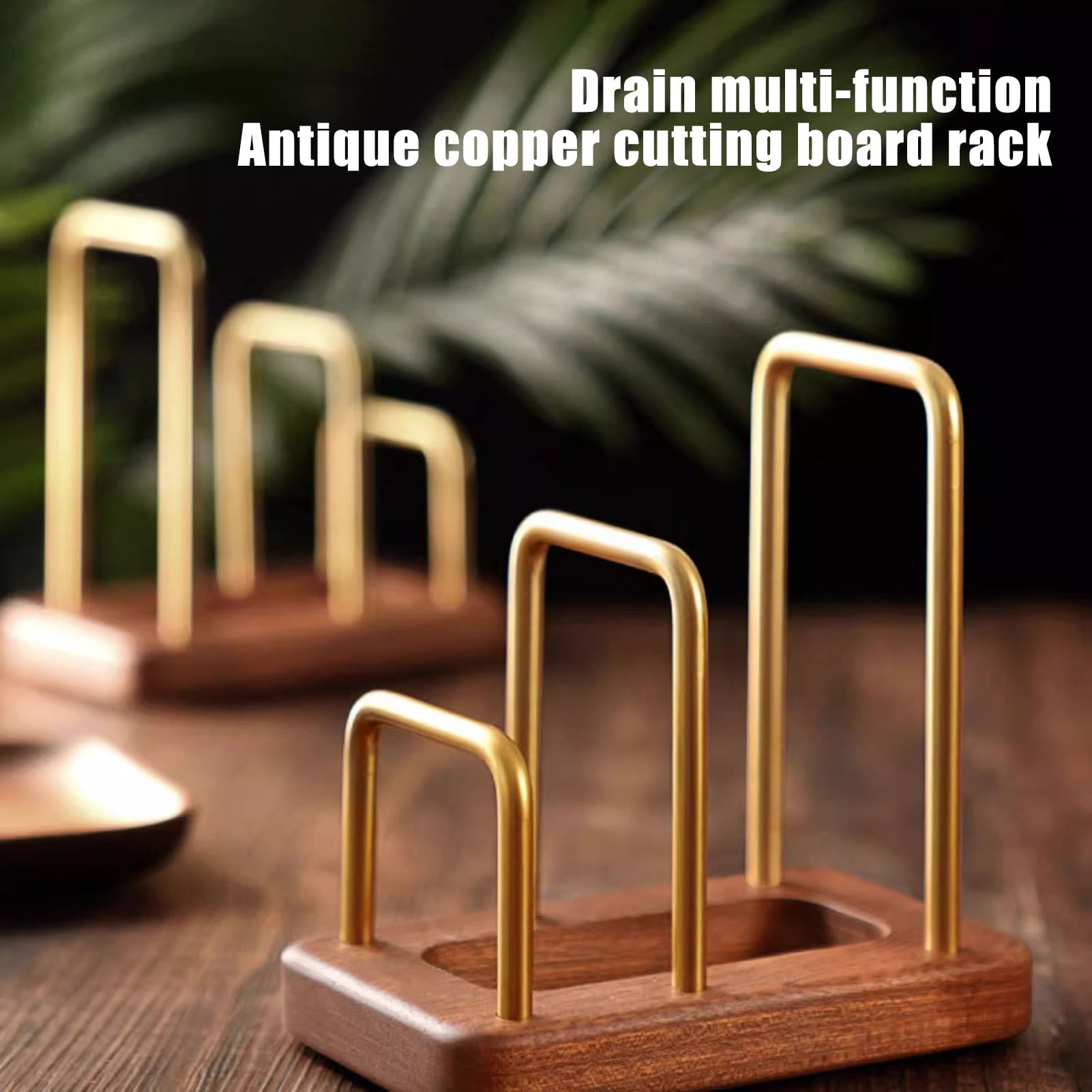 Lirehad Kitchen Chopping Board Rack with Wood Base Multi Layer Design ...