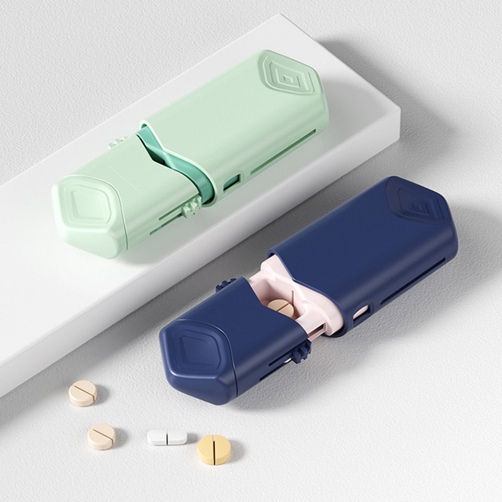 Lirehad Small Pill Cutter Organizer Telescopic Design BPA-free Easy to ...