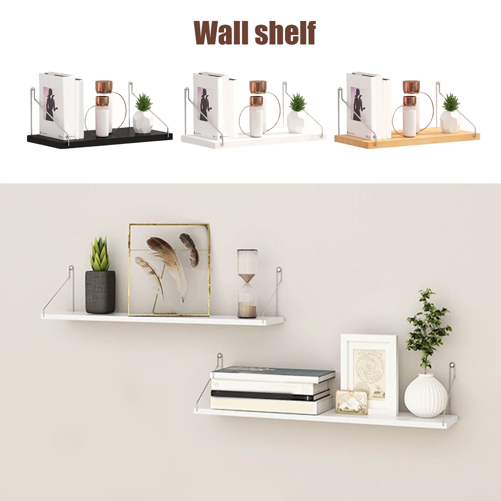 Lirehad Wall-Mounted Storage Rack Large Display Shelf Strong Load ...
